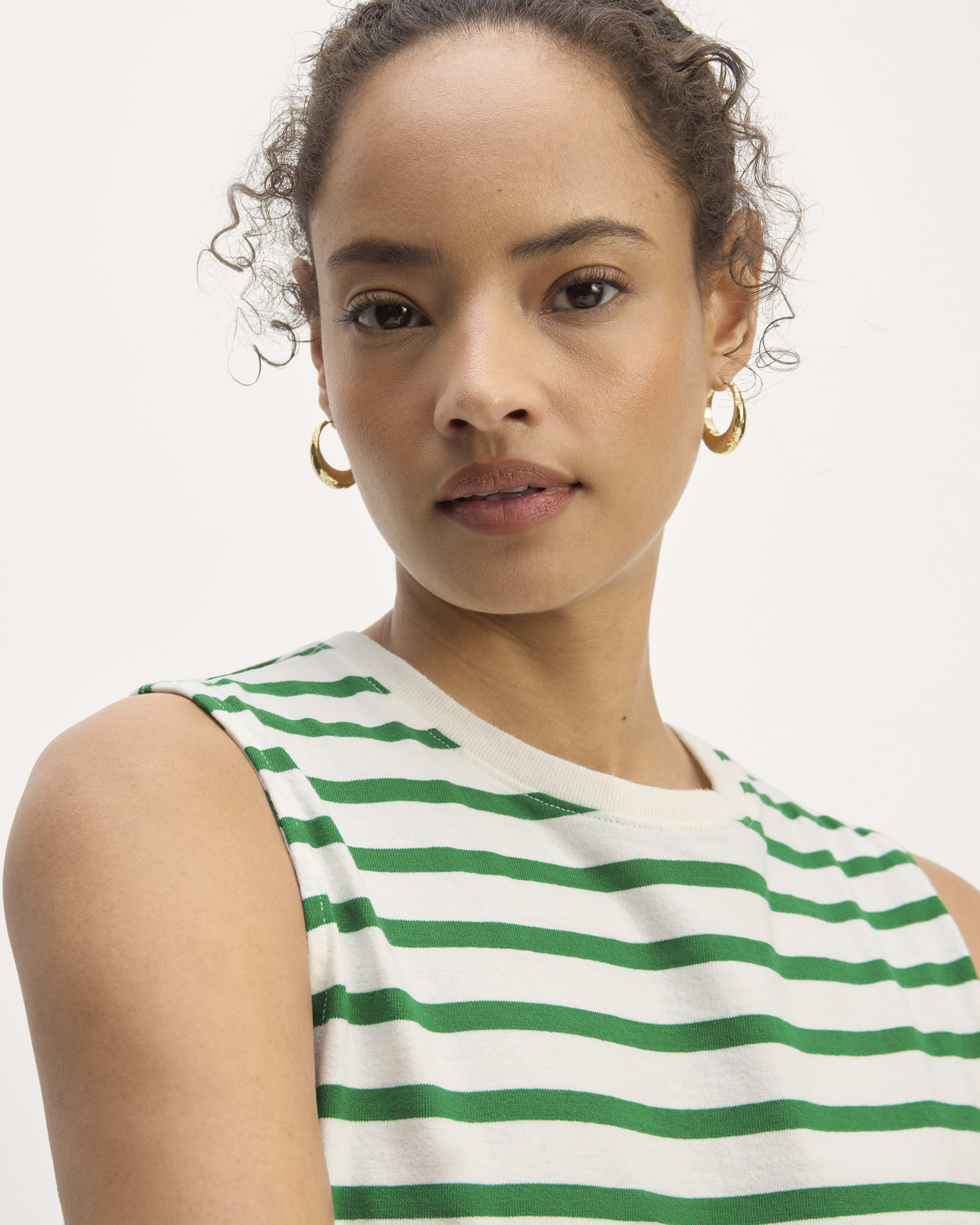 The Mariner Tank Bone / Grass Green – Everlane