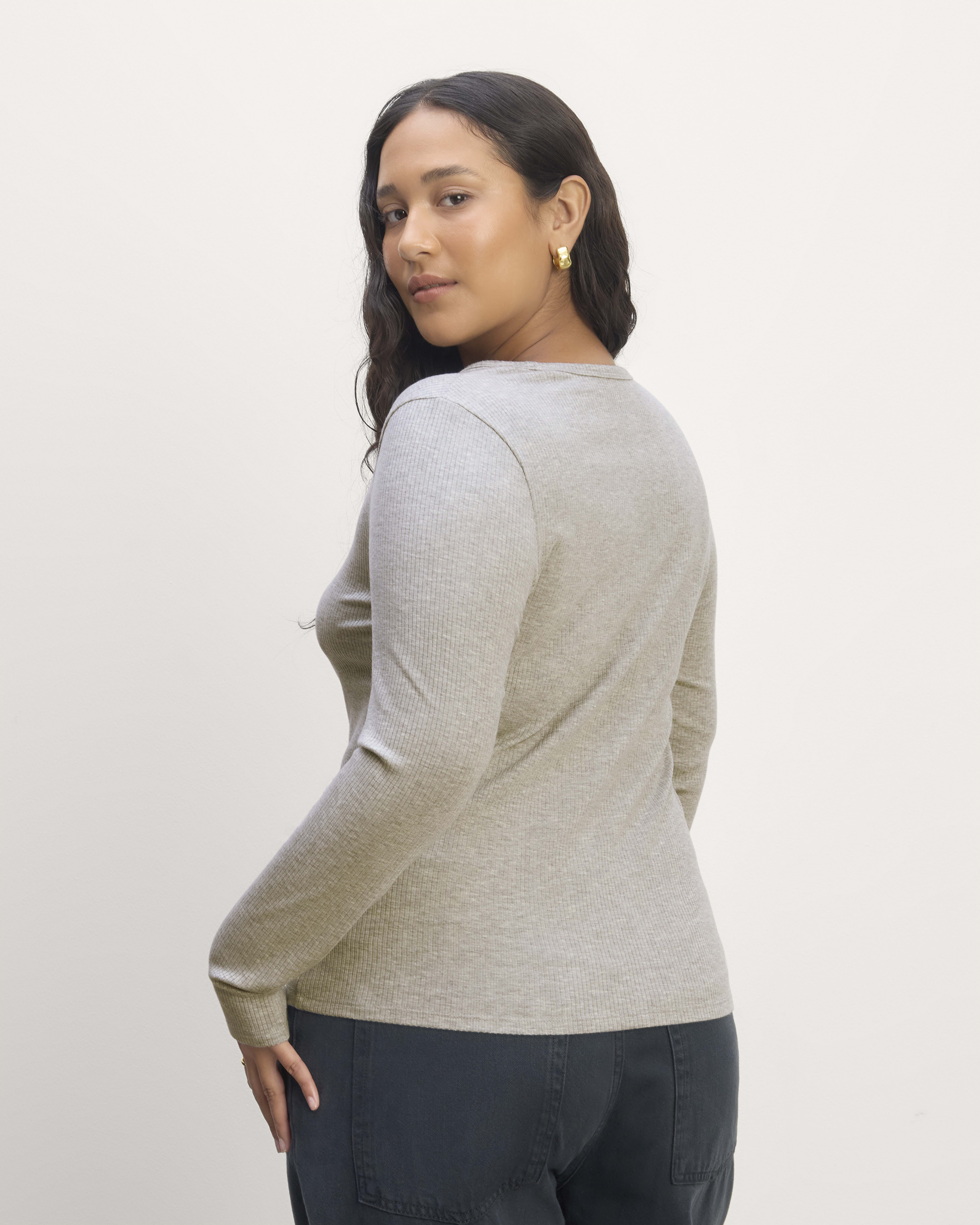 The Shimmy Long-Sleeve Tee | Heathered Grey – Everlane