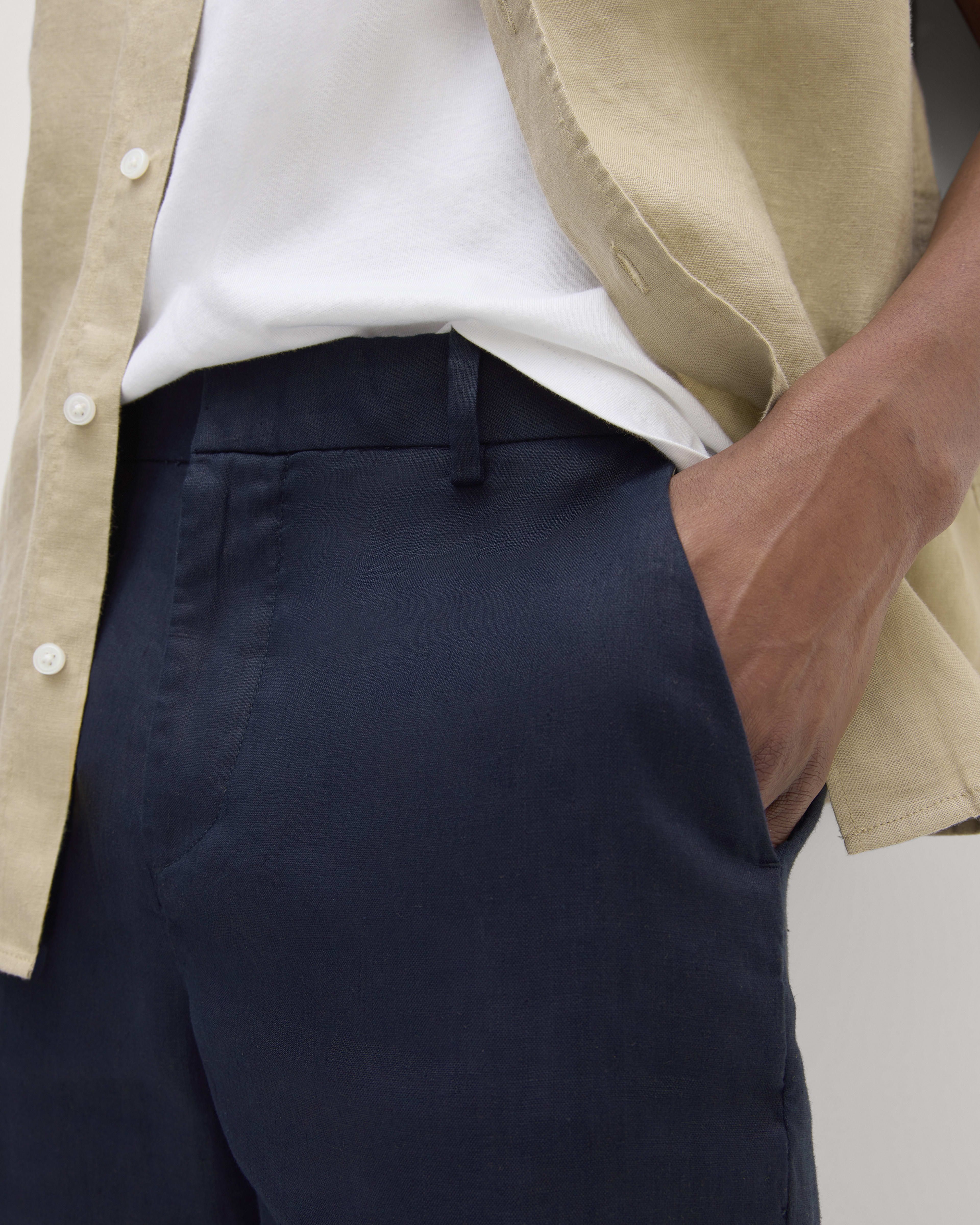 The 7" Linen Trouser Short | Navy – Everlane