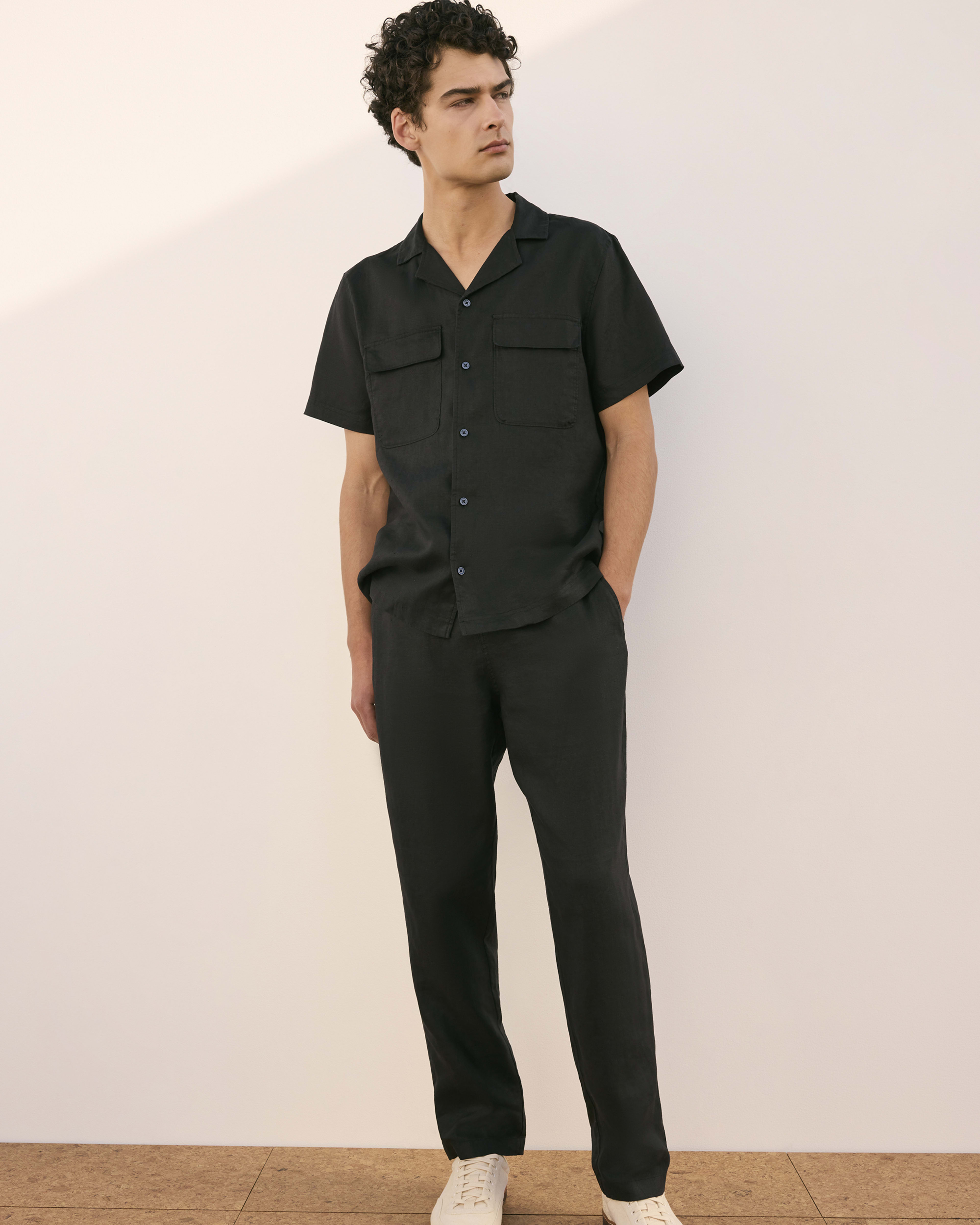 The Linen Easy Pant Black – Everlane