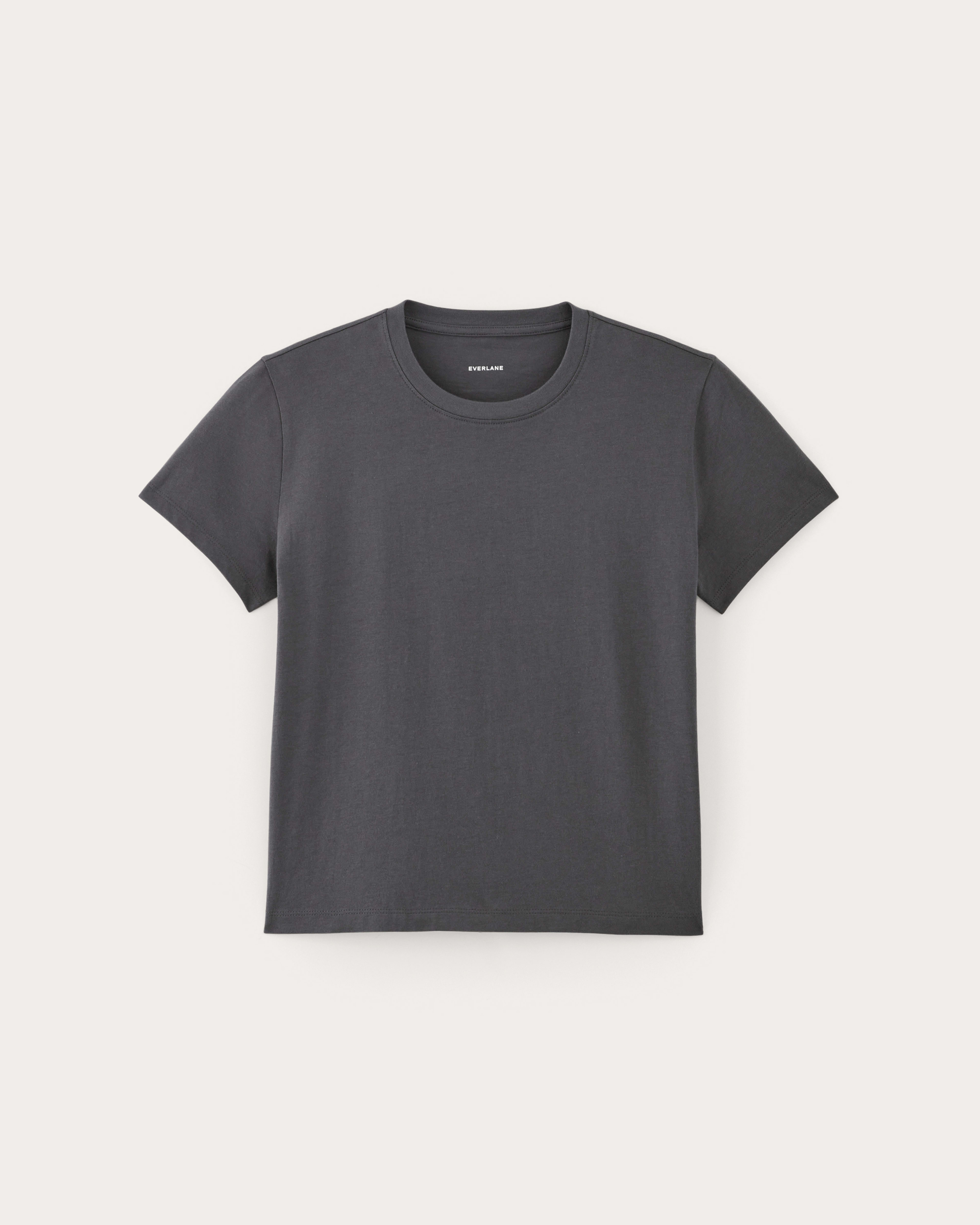 The Box-Cut Tee in Essential Cotton | Graphite | No Pocket – Everlane