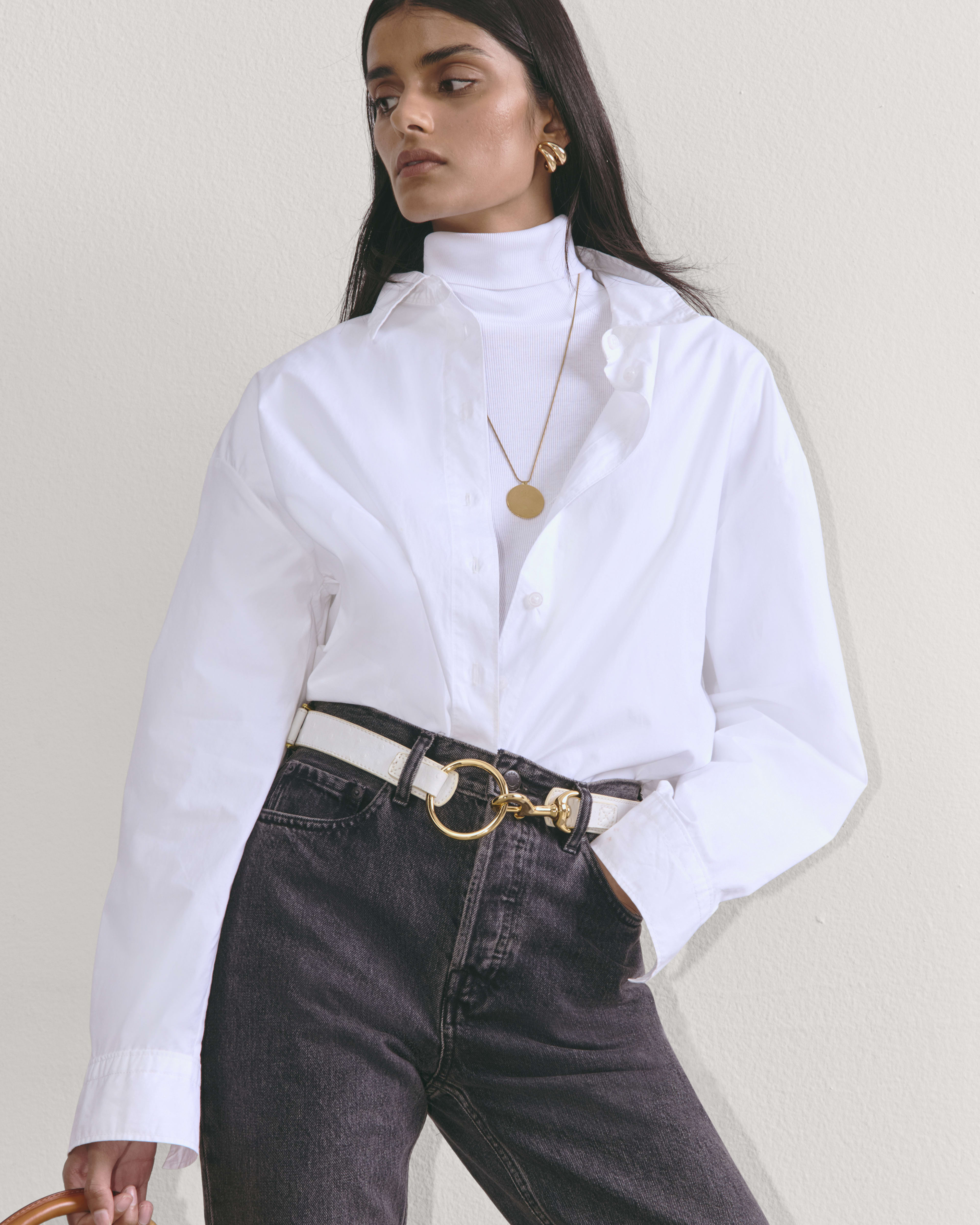 The Luxe Rib Turtleneck White – Everlane