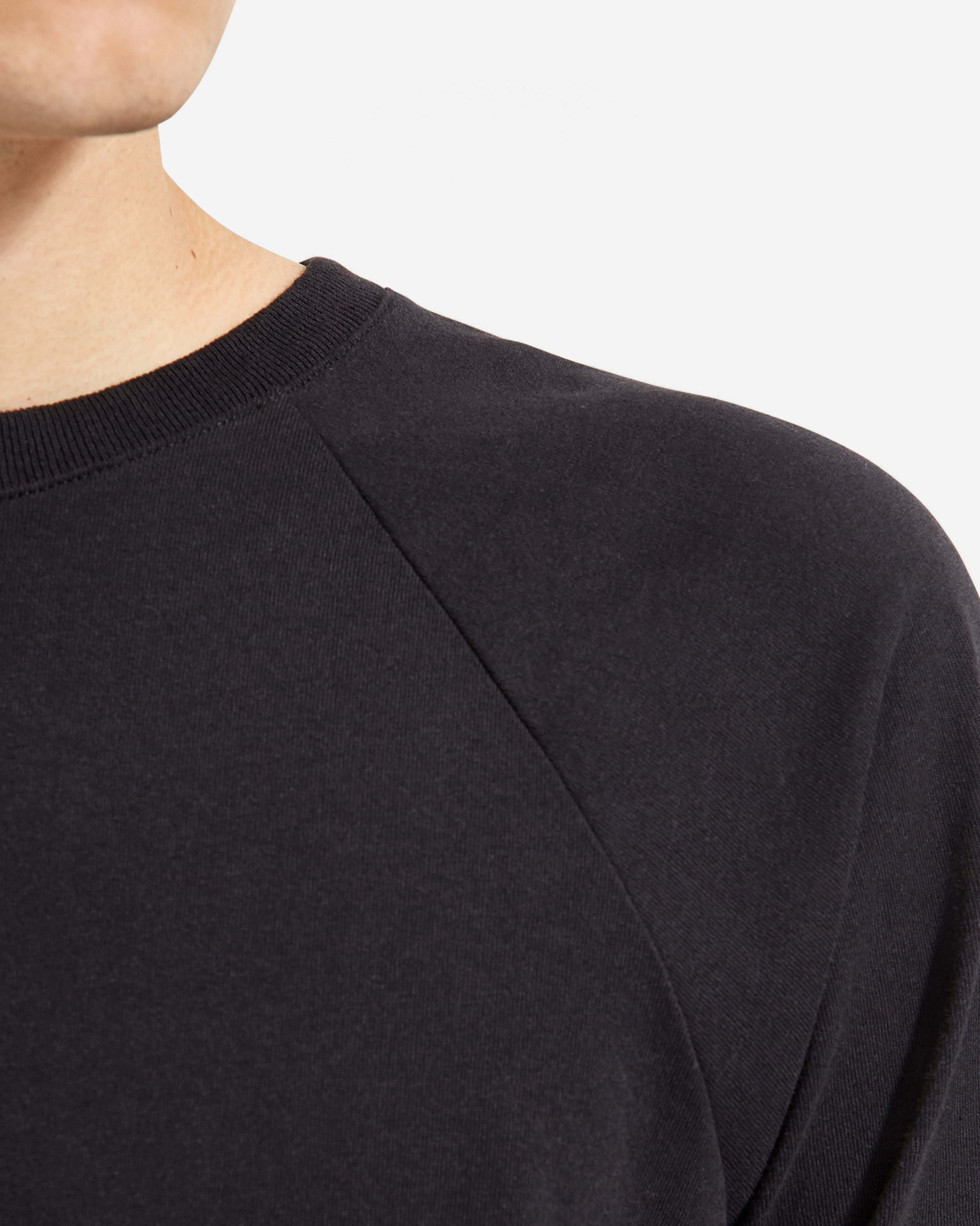 The Premium-Weight Long-Sleeve Crew | Uniform | Black – Everlane