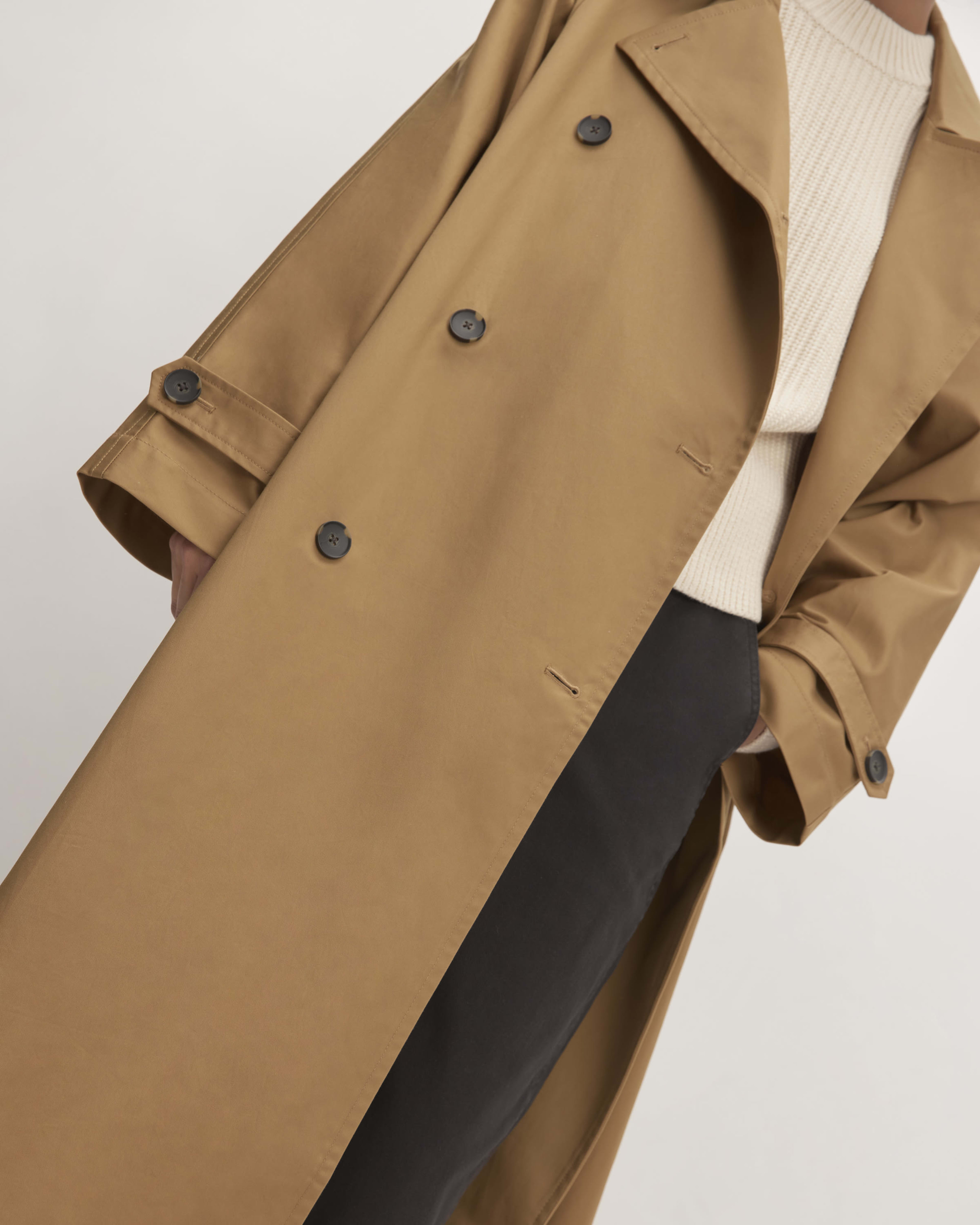 The Cotton Long Trench Coat Toasted Coconut – Everlane