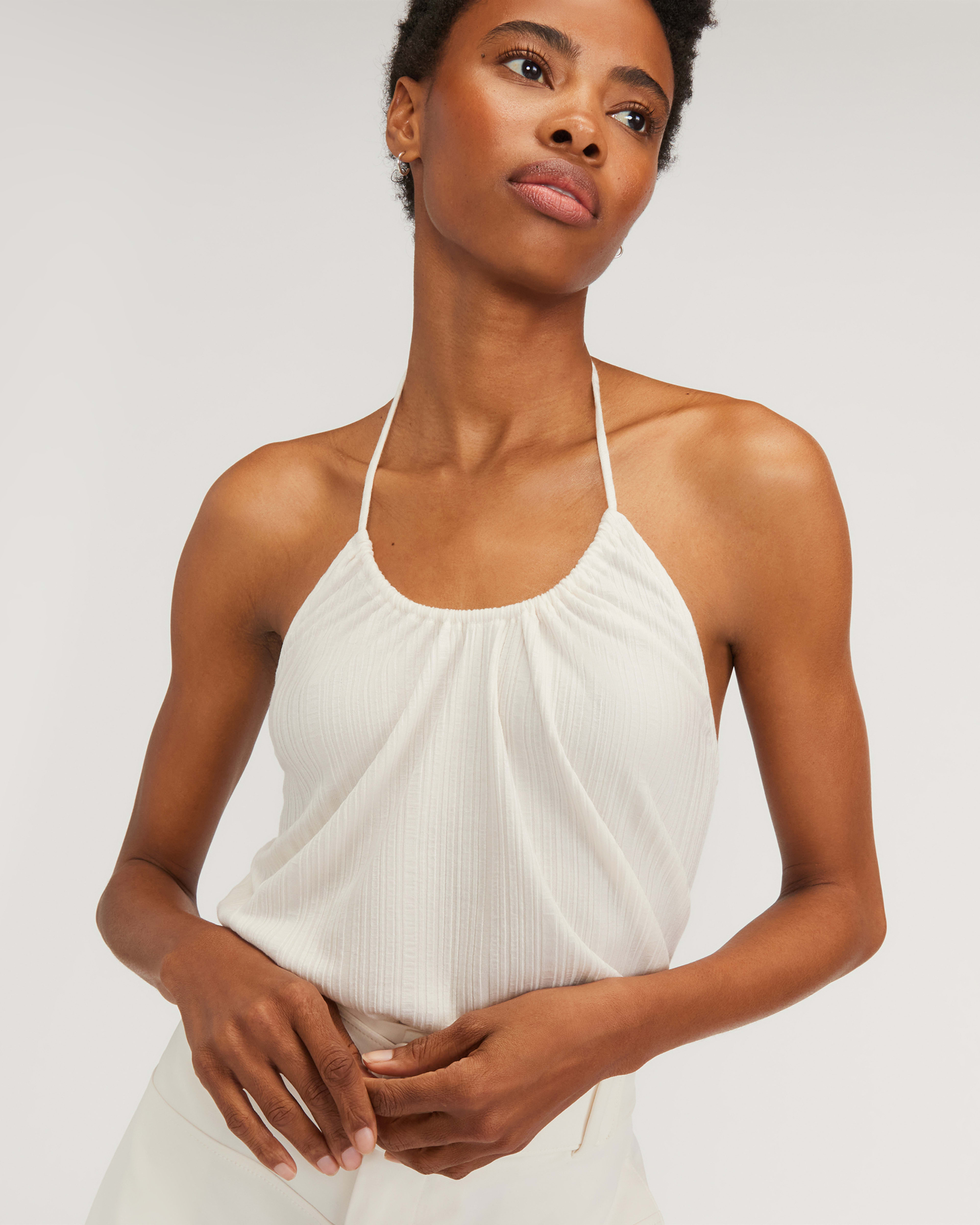 The Rib Soft Knit Halter Top Bone – Everlane