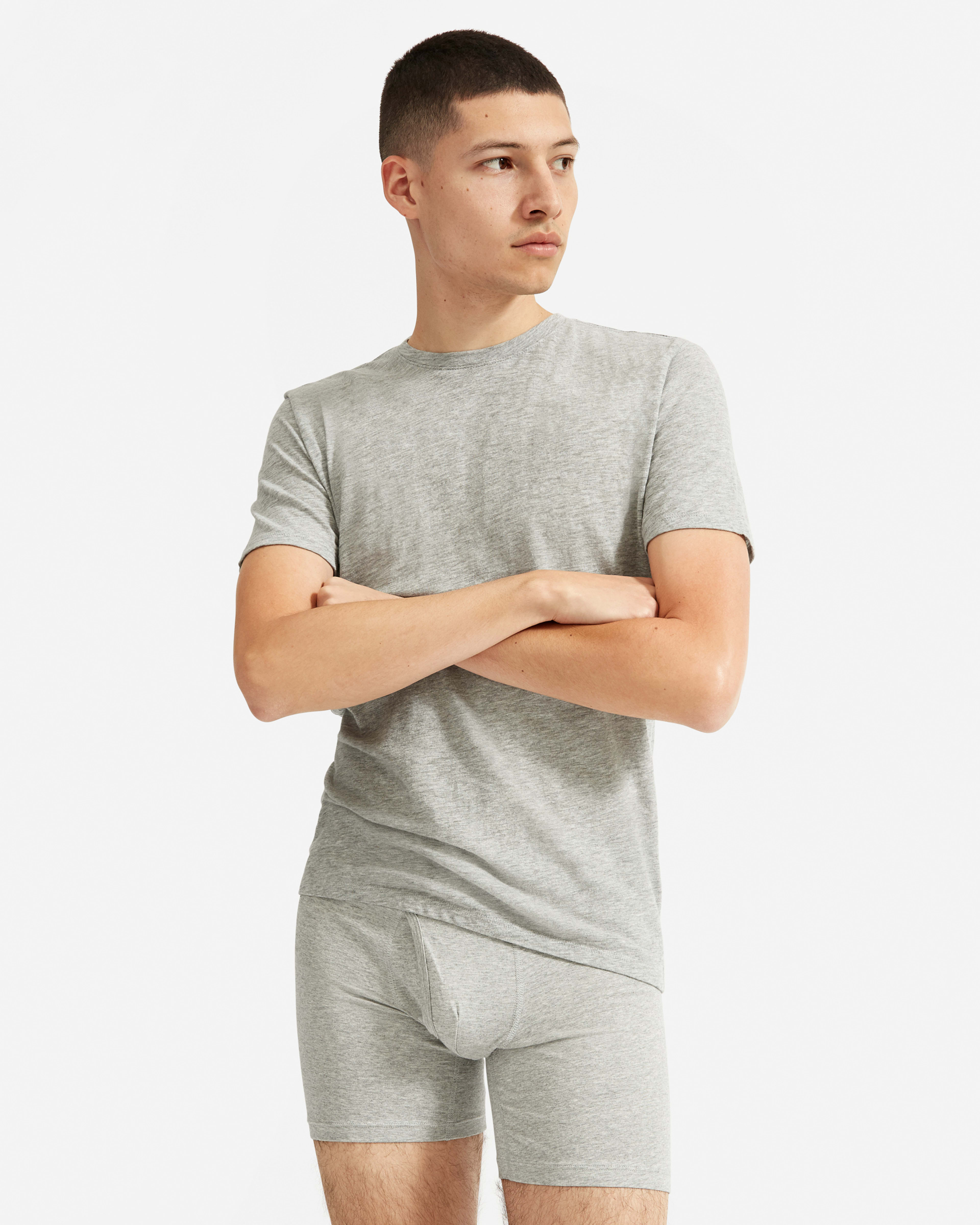 The Supima® Longer Boxer Brief | Uniform | Heathered Grey – Everlane