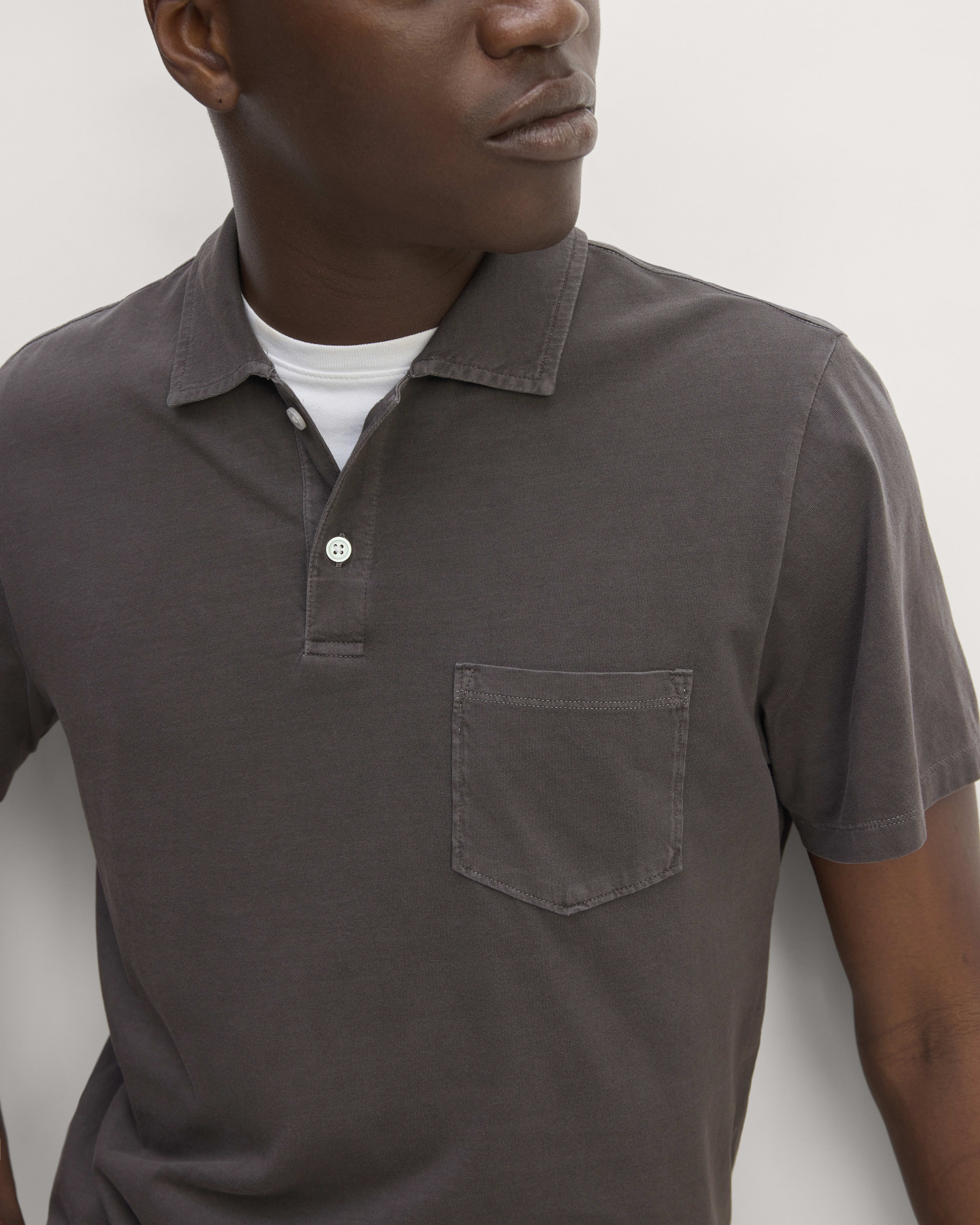 The Essential Organic Garment-Dyed Polo Black – Everlane