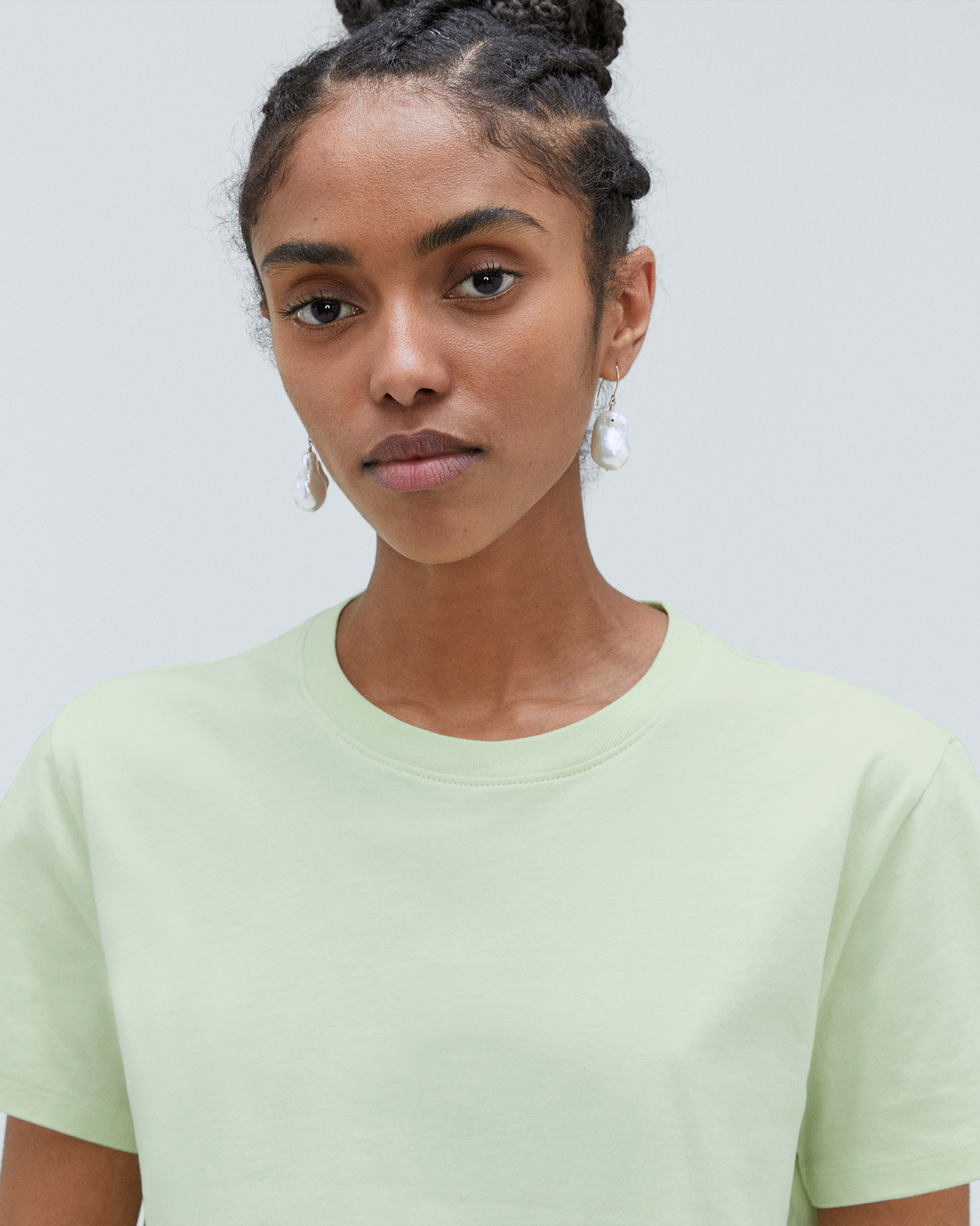 The Organic Cotton Box-Cut Tee Seafoam Green – Everlane
