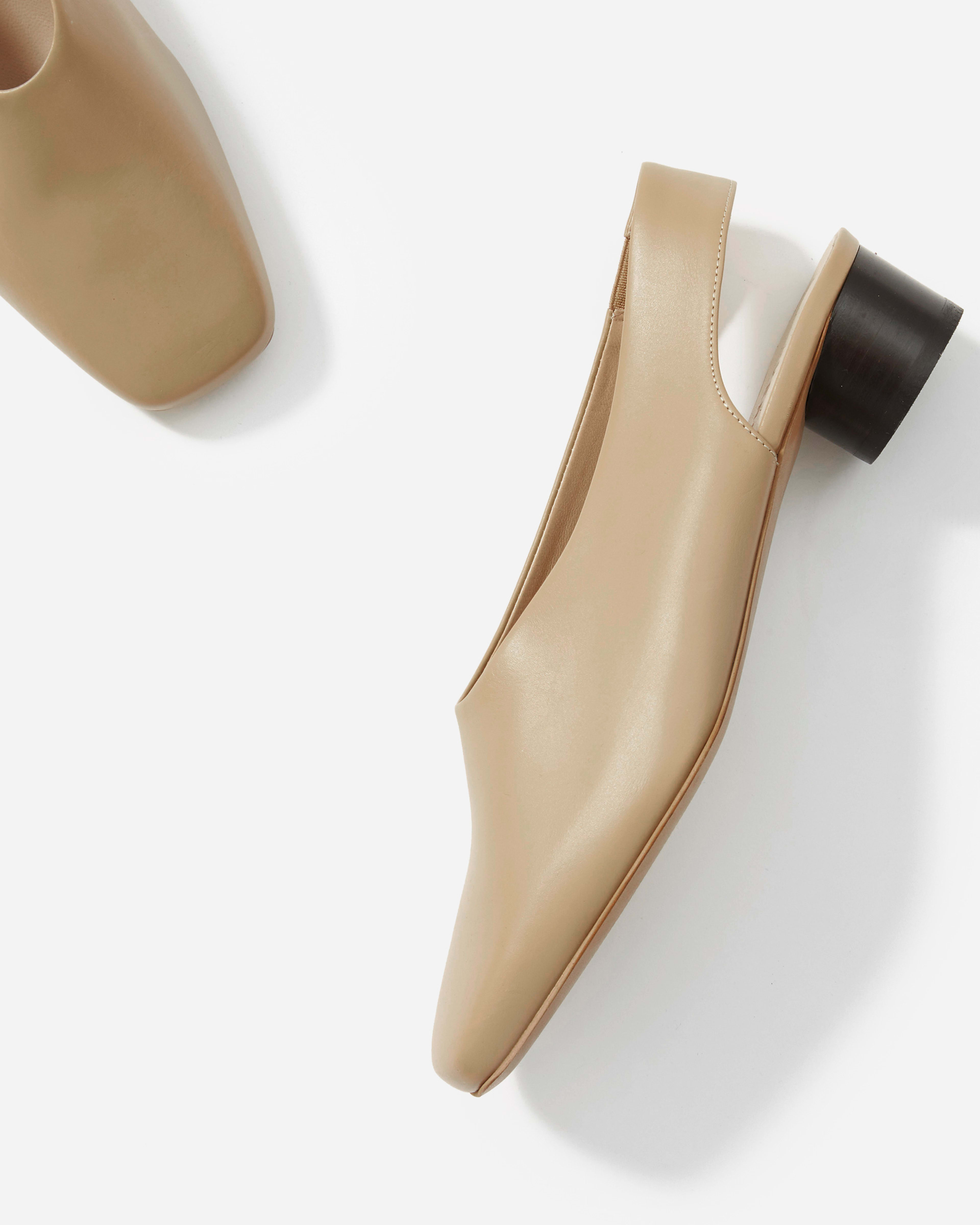 The Square Toe Slingback Light Taupe – Everlane