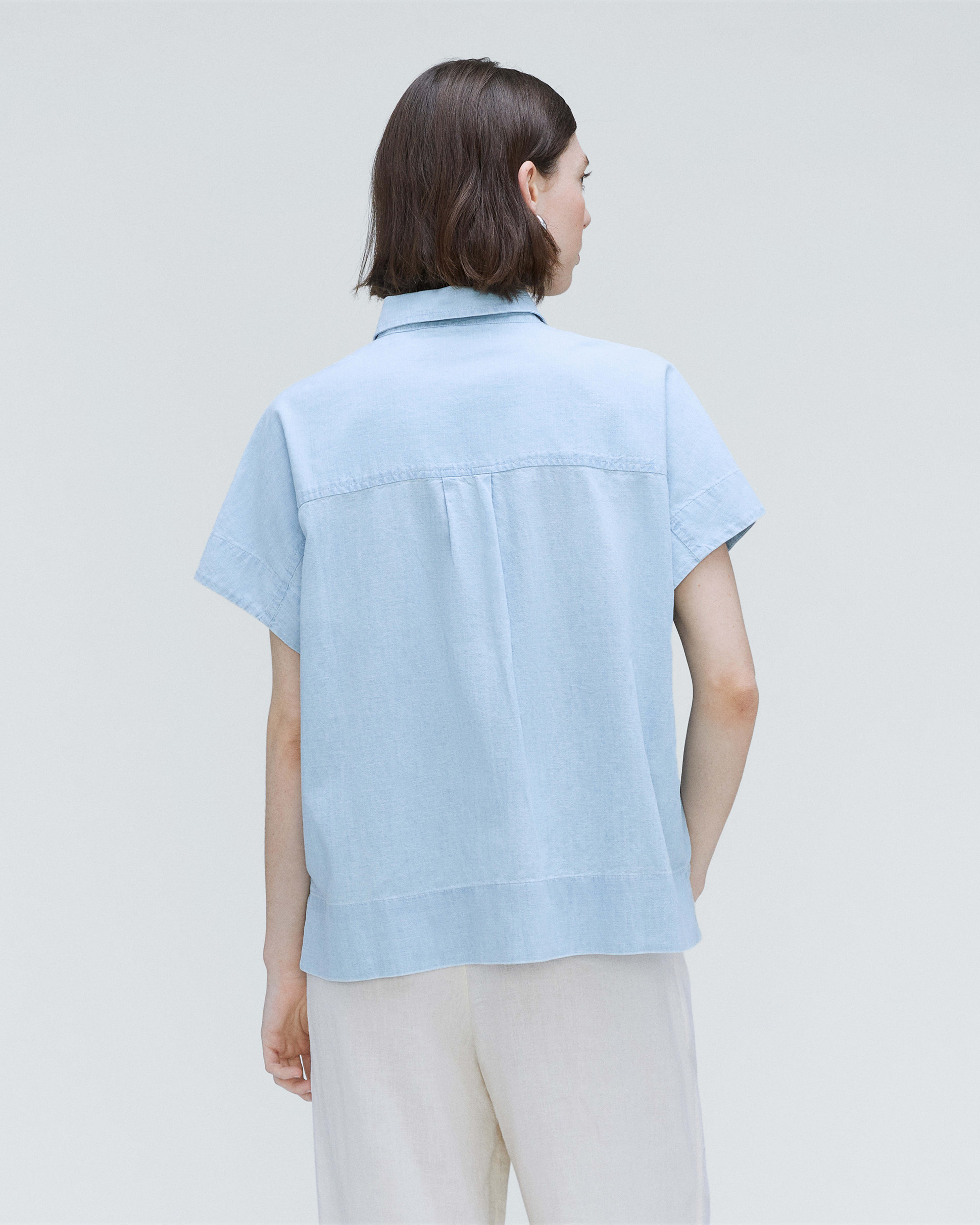The ReChambray Box Shirt Icy Blue – Everlane