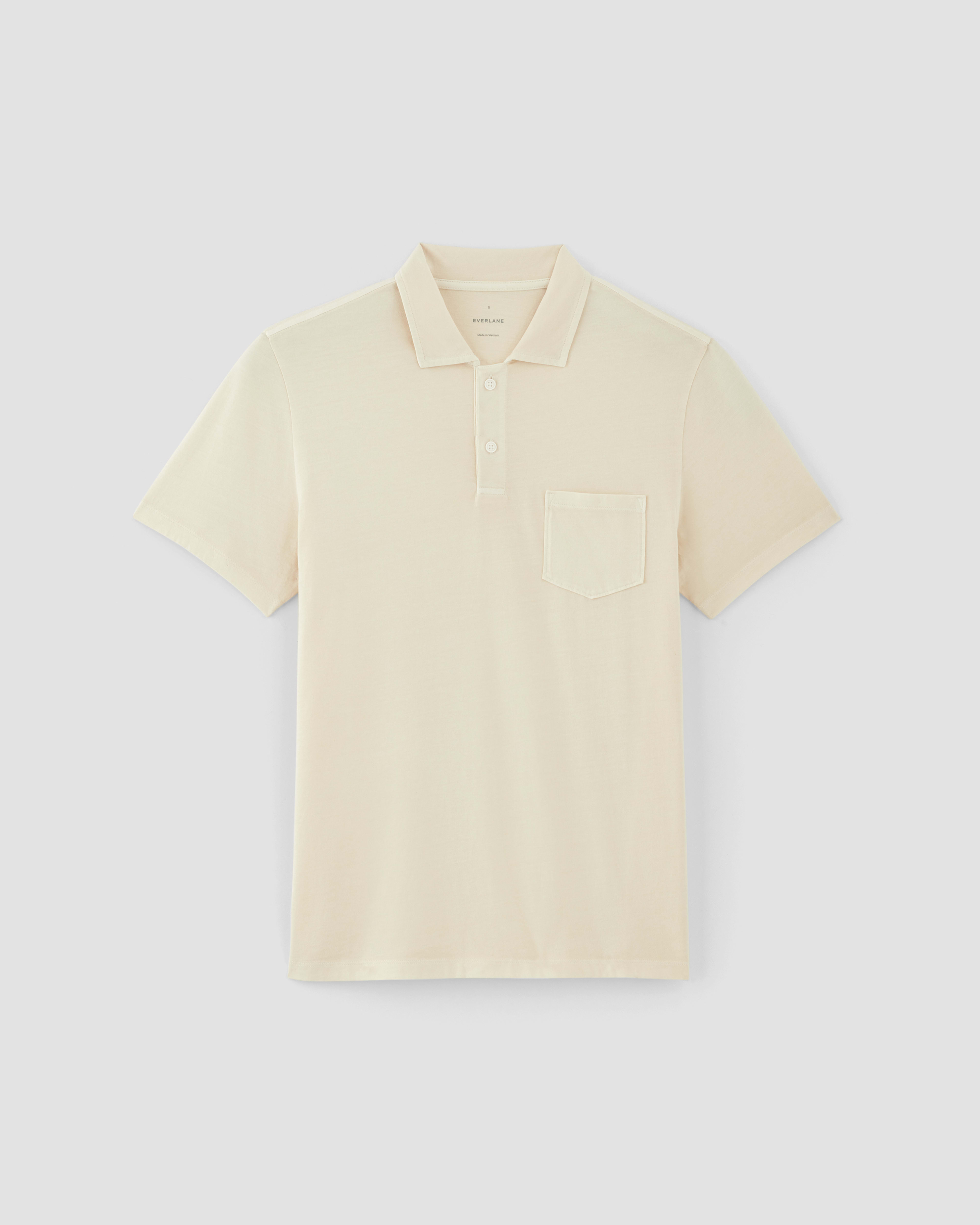 The Essential Organic Garment-Dyed Polo | Parchment – Everlane
