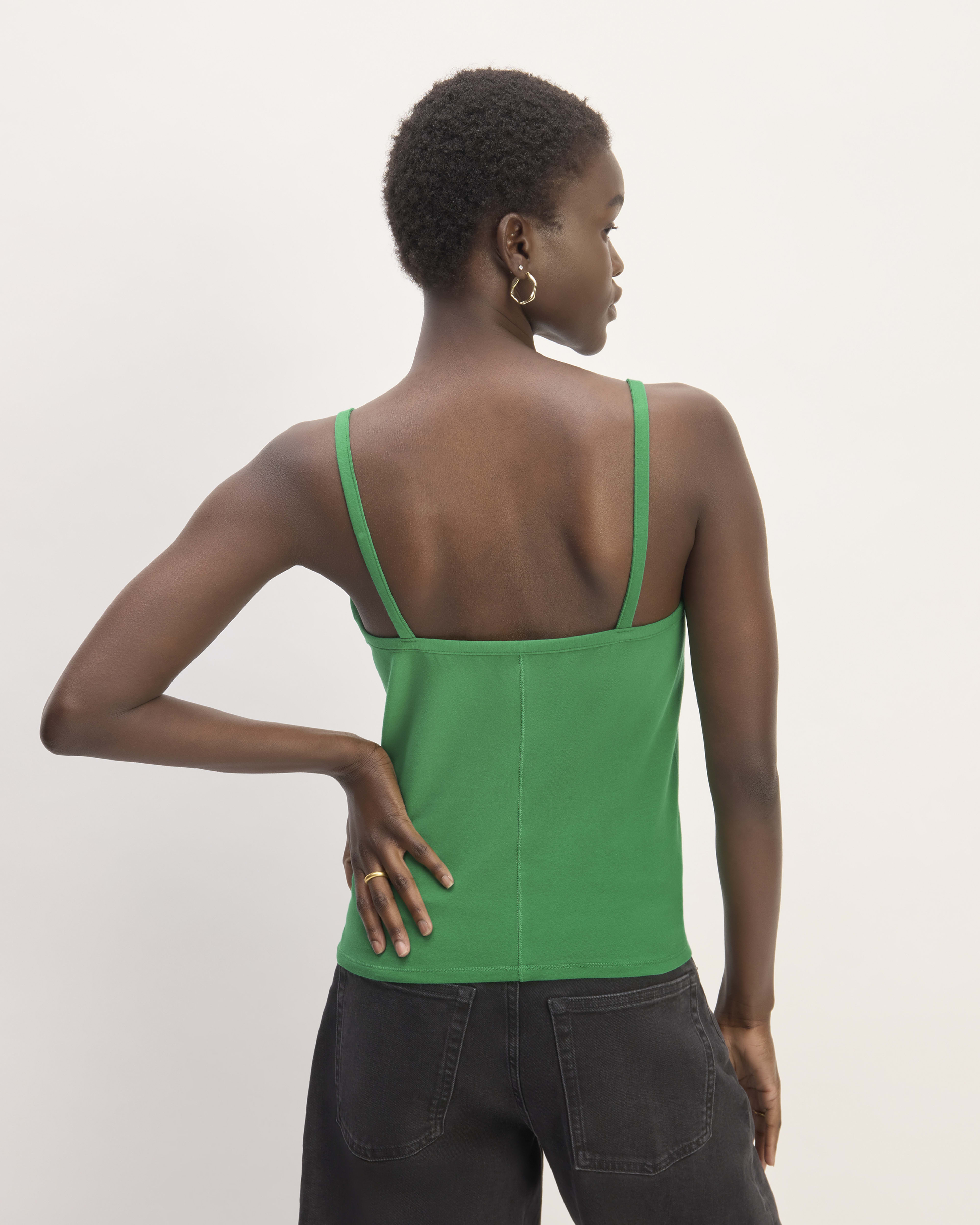 The Supima® Form Spaghetti Strap Cami | Grass Green – Everlane