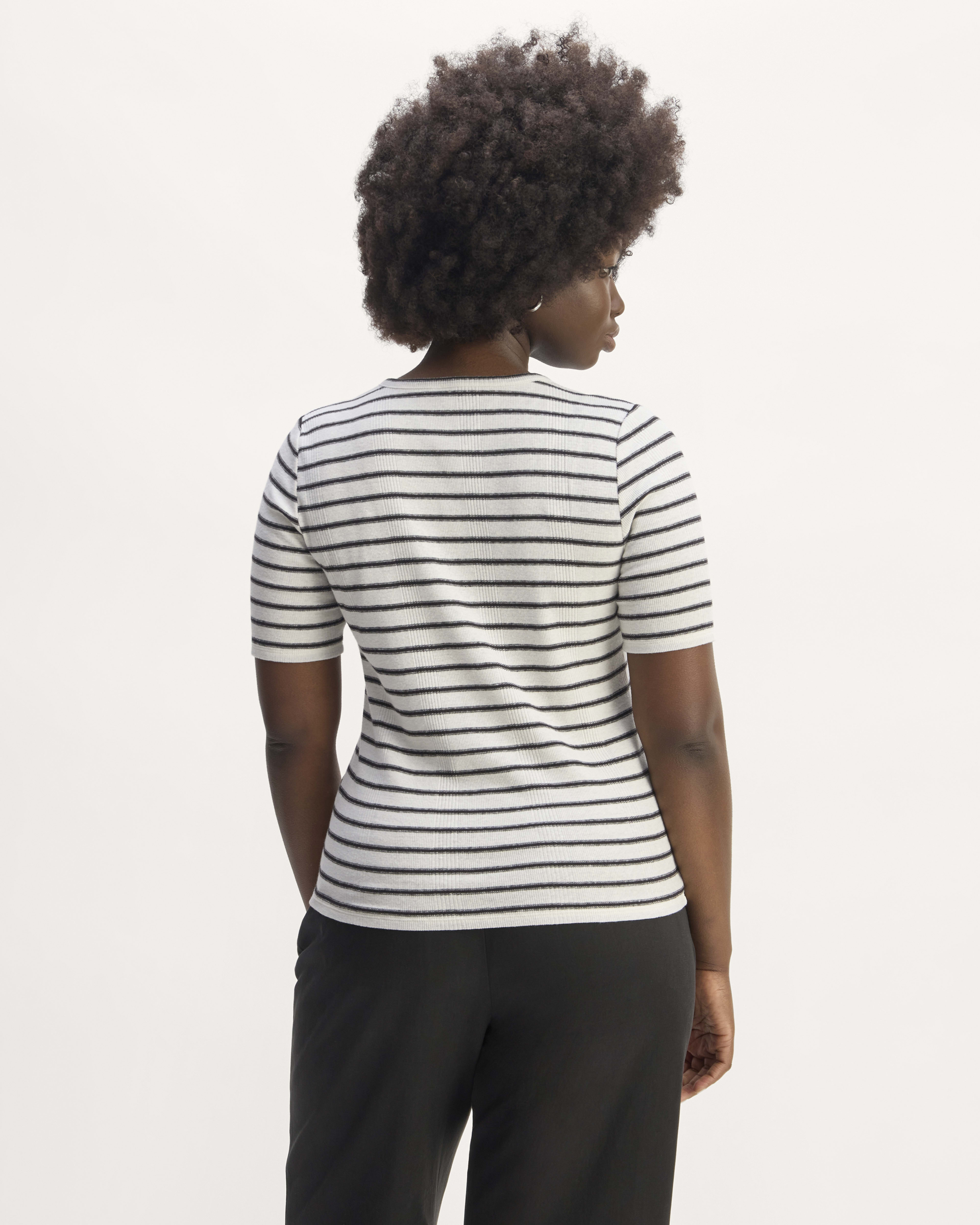 The Vintage Rib Henley | Bone / Black – Everlane