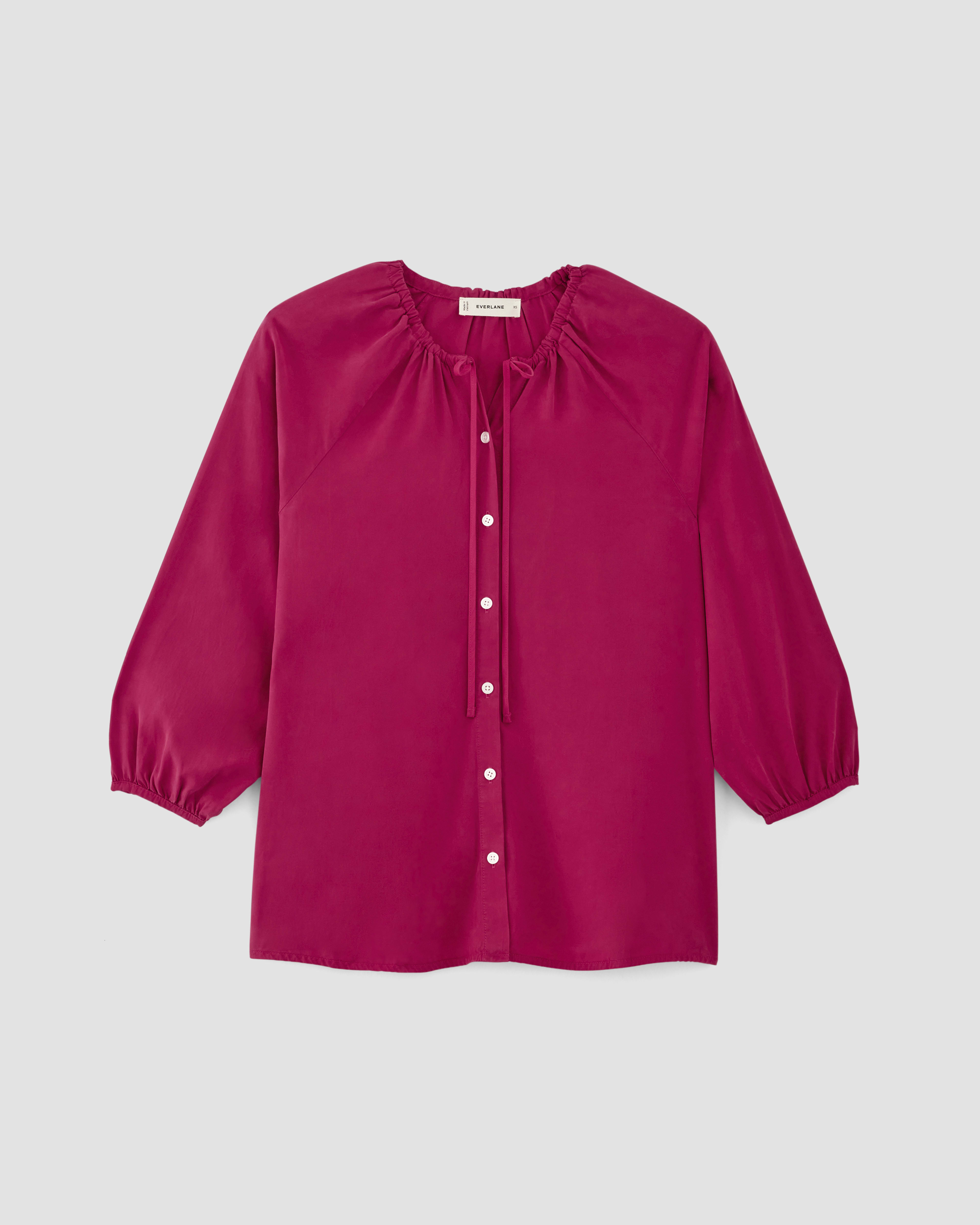 The Gathered Shirt in Butterlite | Red Currant – Everlane