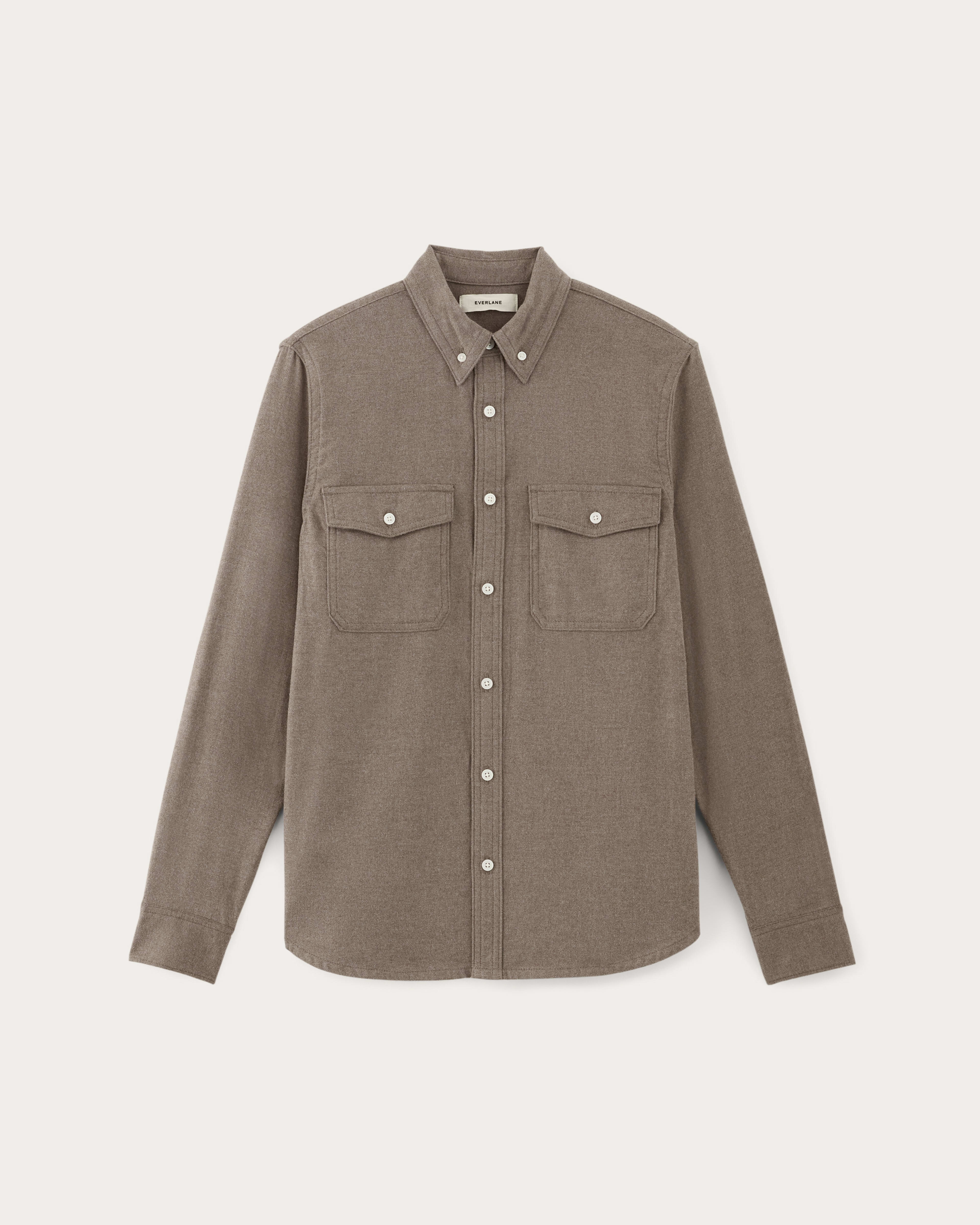 The Brushed Flannel Shirt | Taupe Melange – Everlane