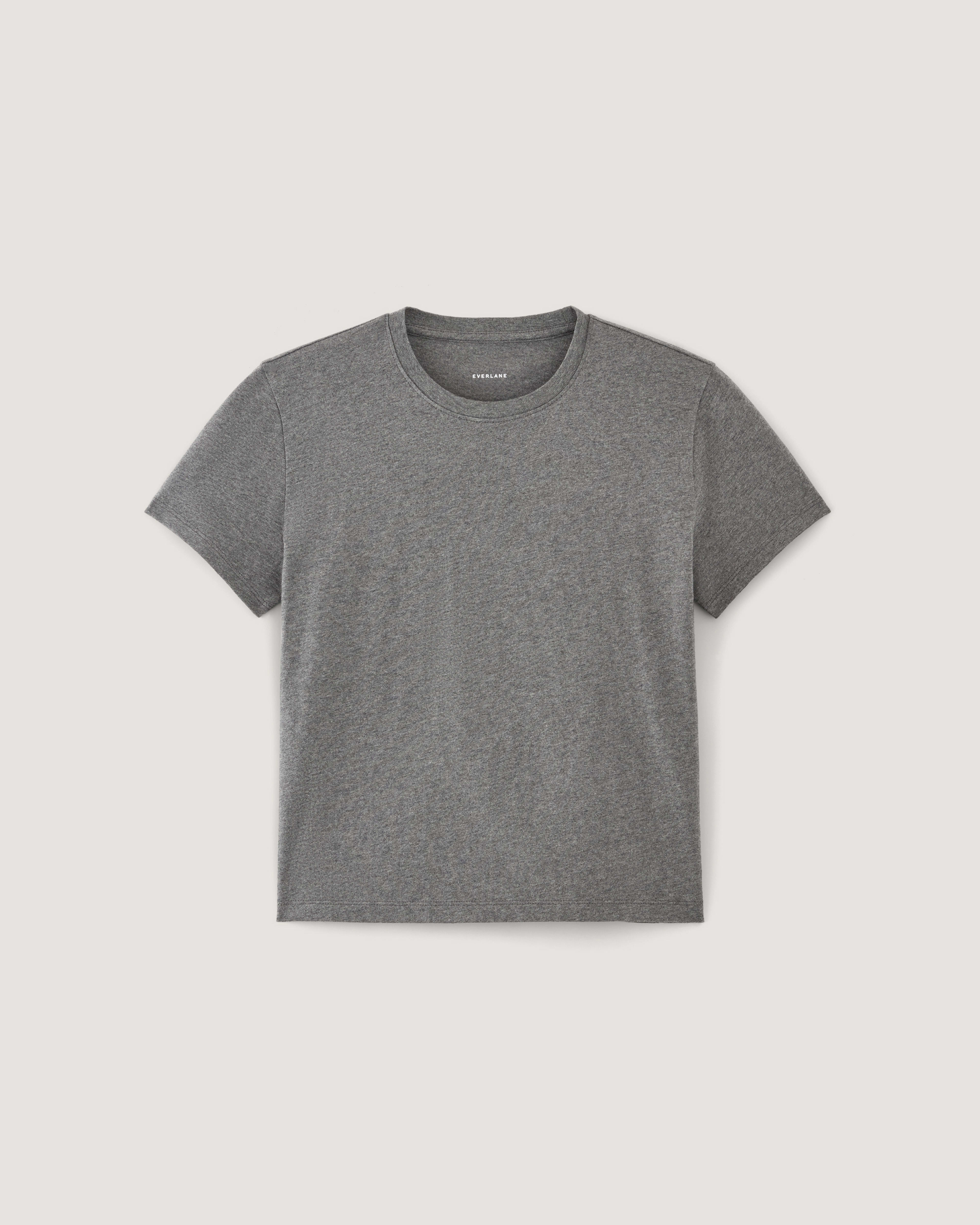 The Box-Cut Tee in Essential Cotton | Heathered Charcoal | No Pocket ...