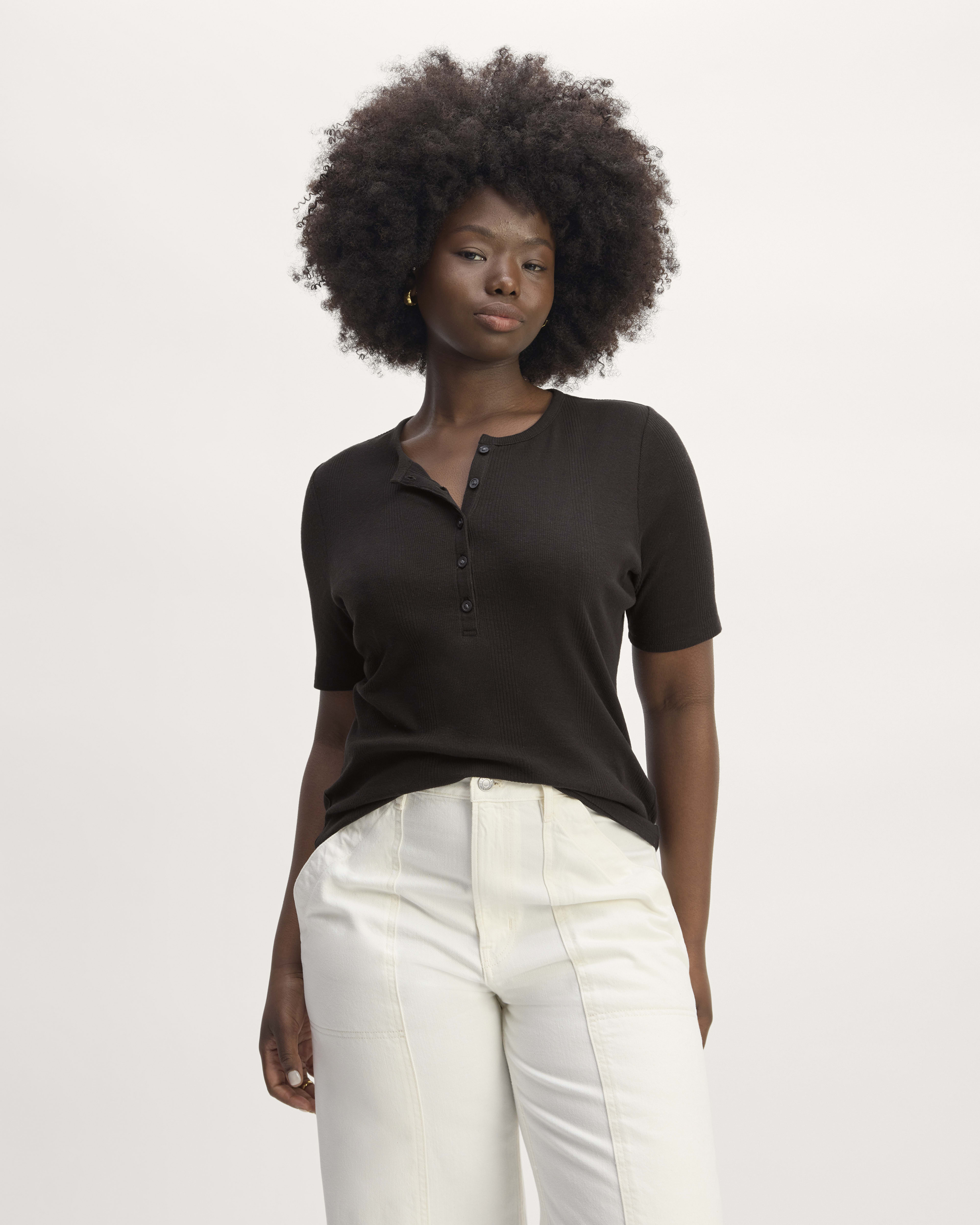 The Vintage Rib Henley | Black – Everlane