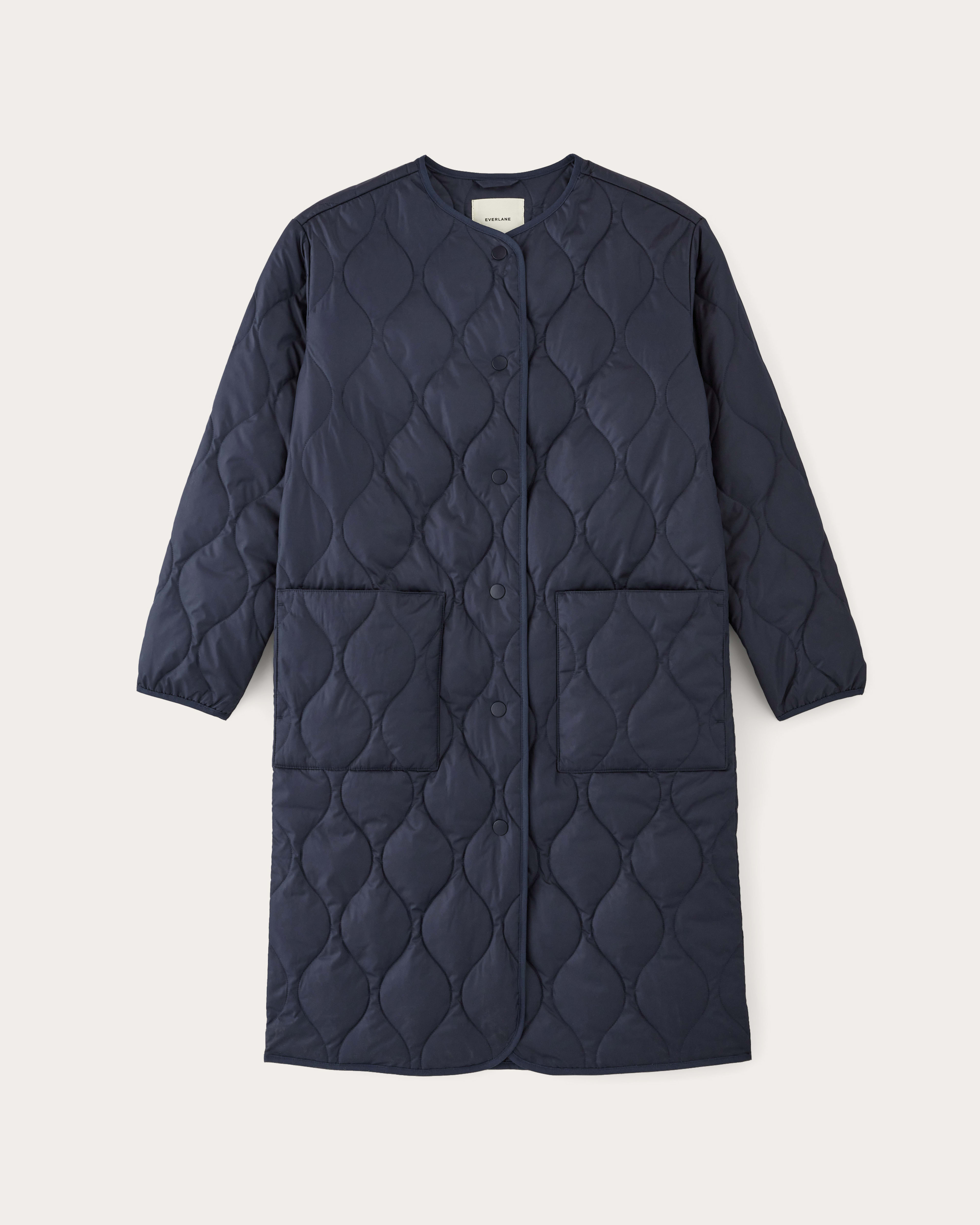 The Long Quilted Liner | Navy – Everlane