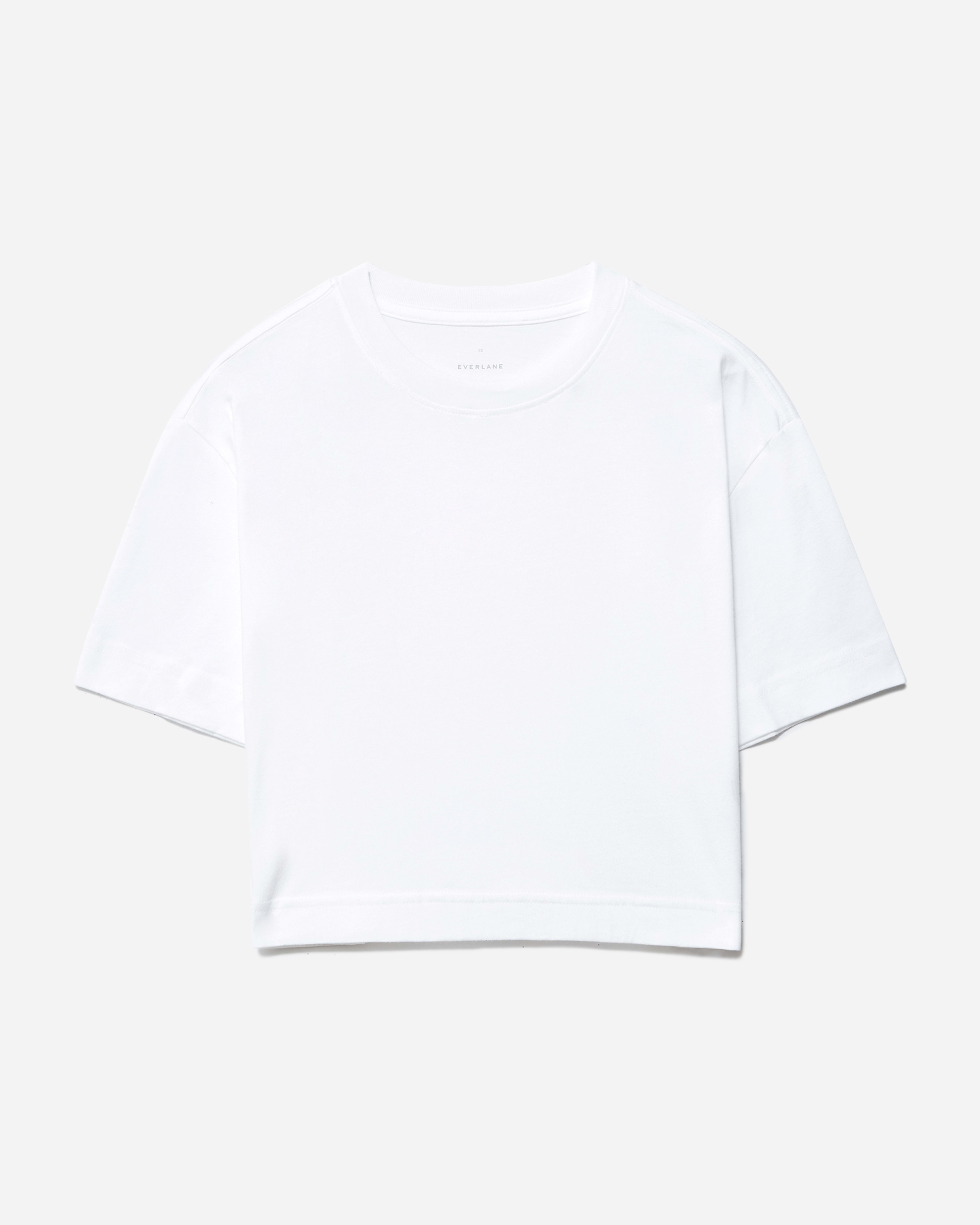 The Organic Cotton Cropped Tee White – Everlane
