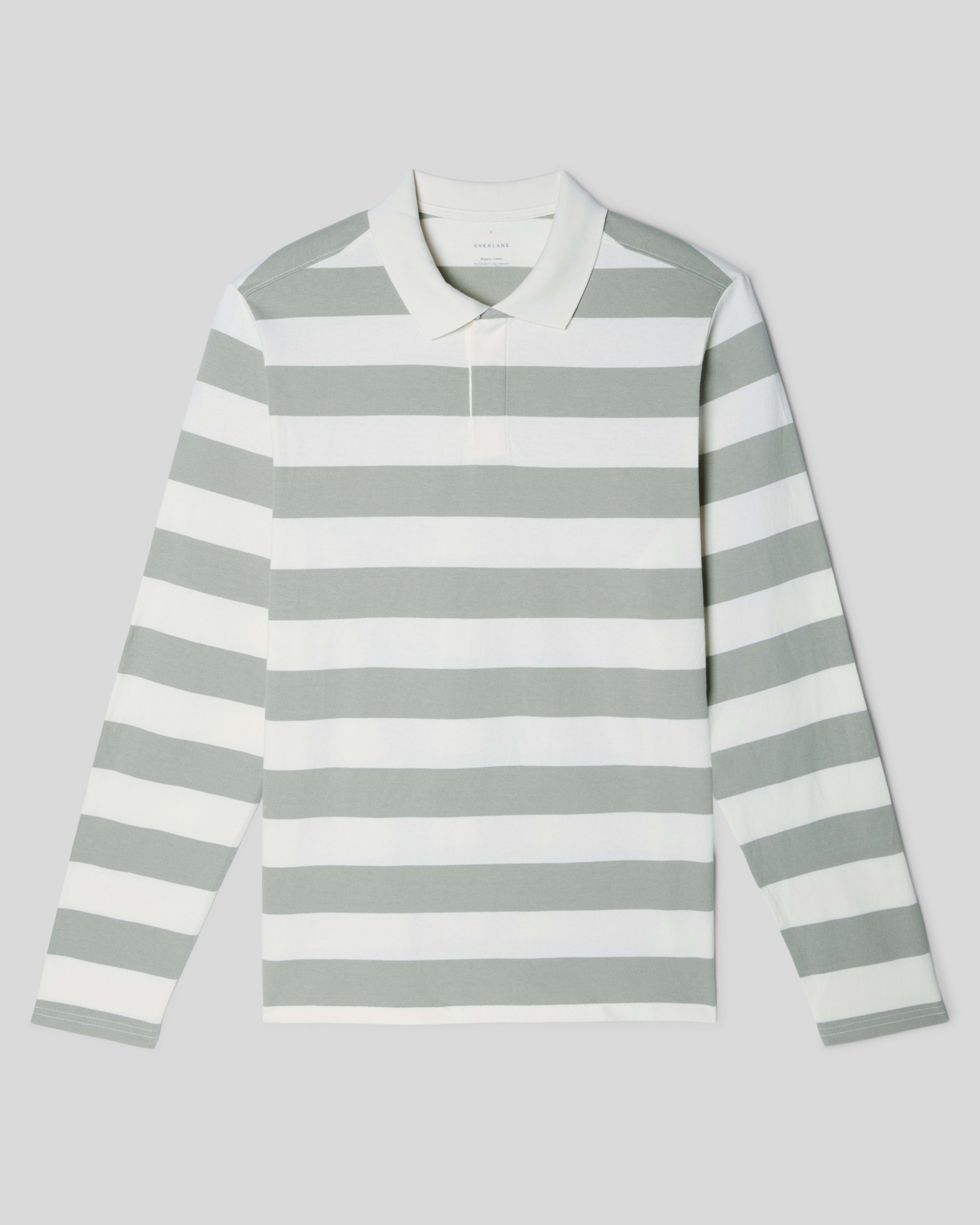 The Premium-Weight Rugby Shirt Seagrass / Canvas Tan – Everlane