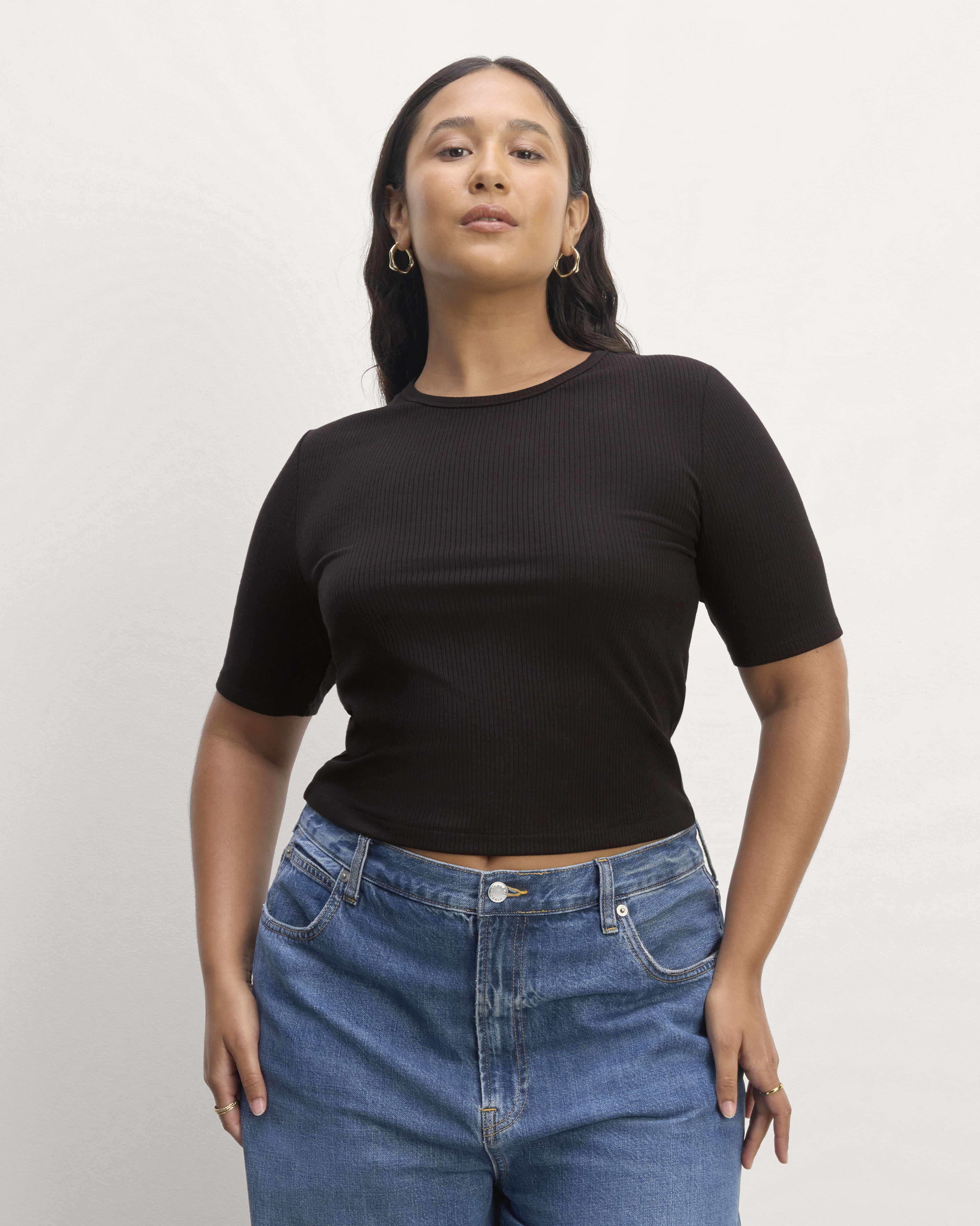 The Shimmy Tee Black – Everlane