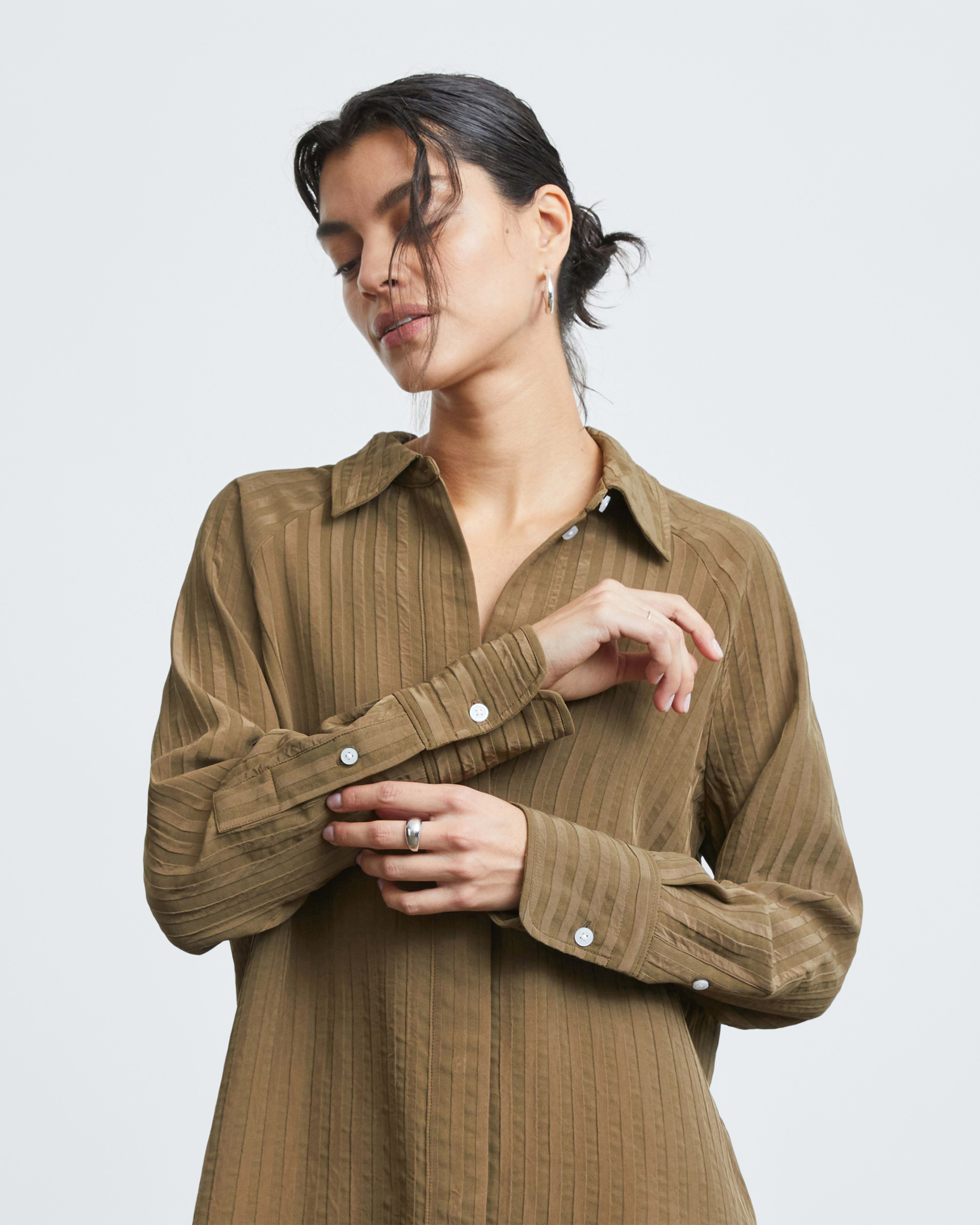 The City Stripe Shirt Beech – Everlane