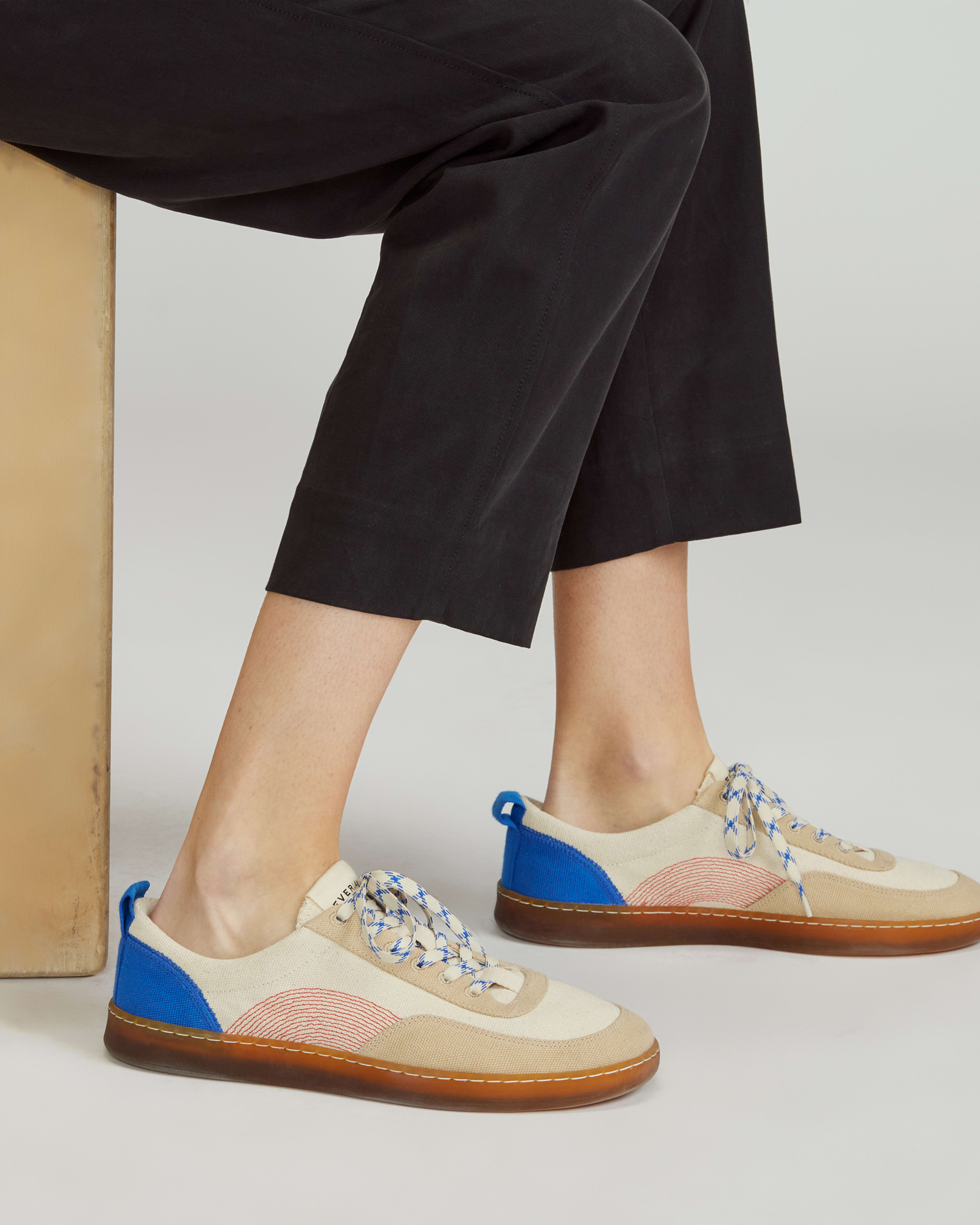 The Tread-Bare Sneaker Canvas / Lapis Blue / Classic Red – Everlane