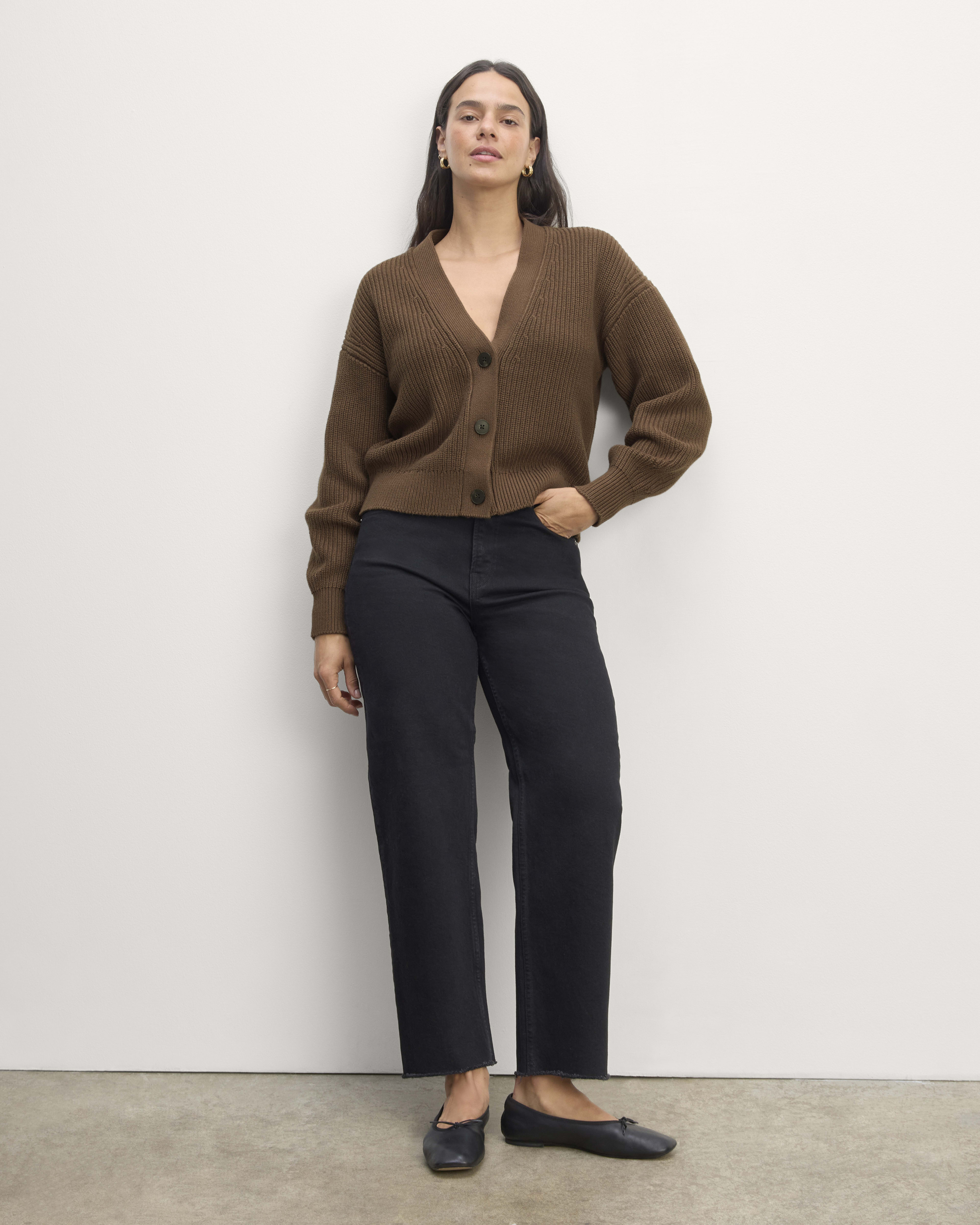 The Boxy Cardigan in Everyday Cotton | Cocoa – Everlane