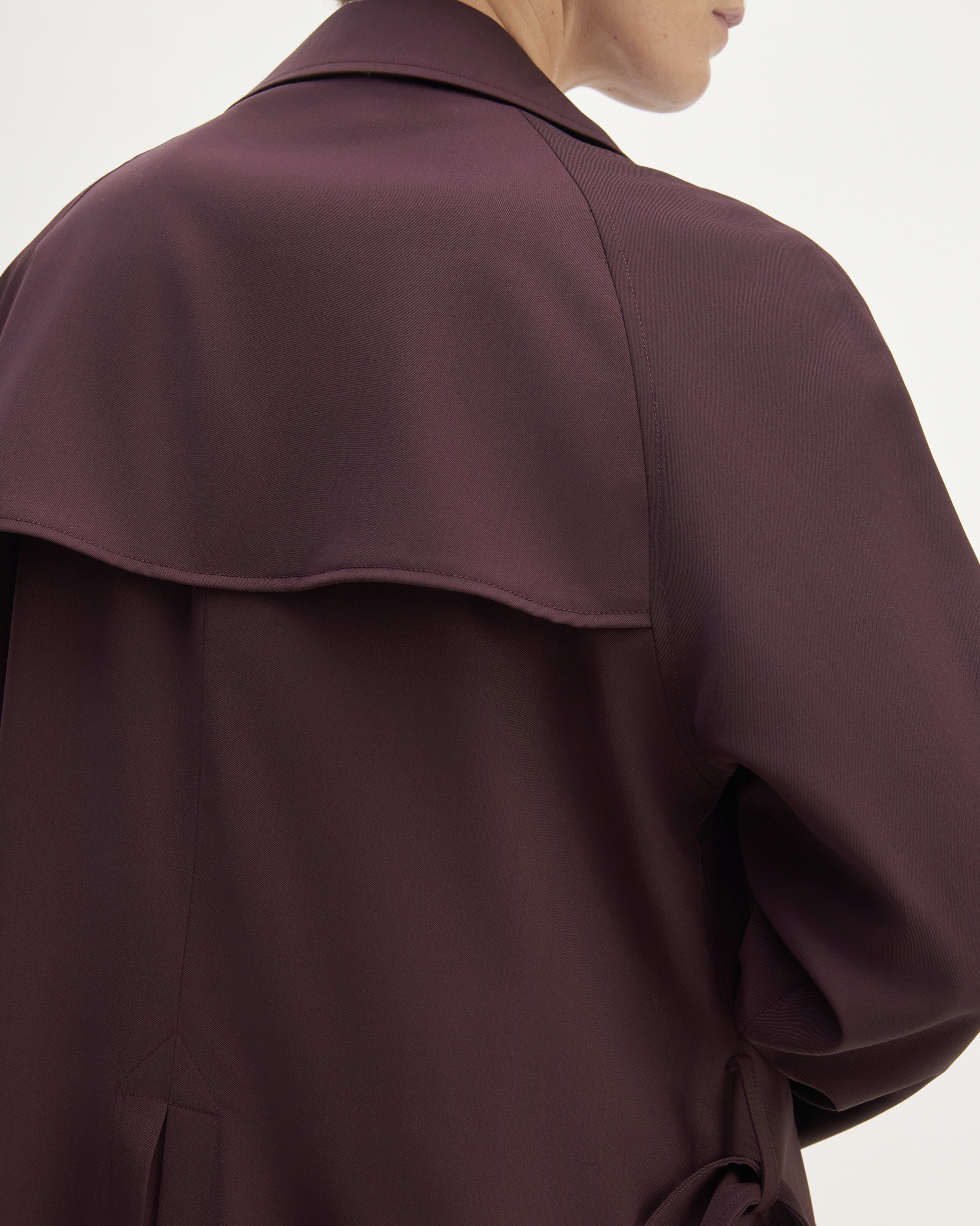 The Italian Wool Modern Trench Burgundy – Everlane