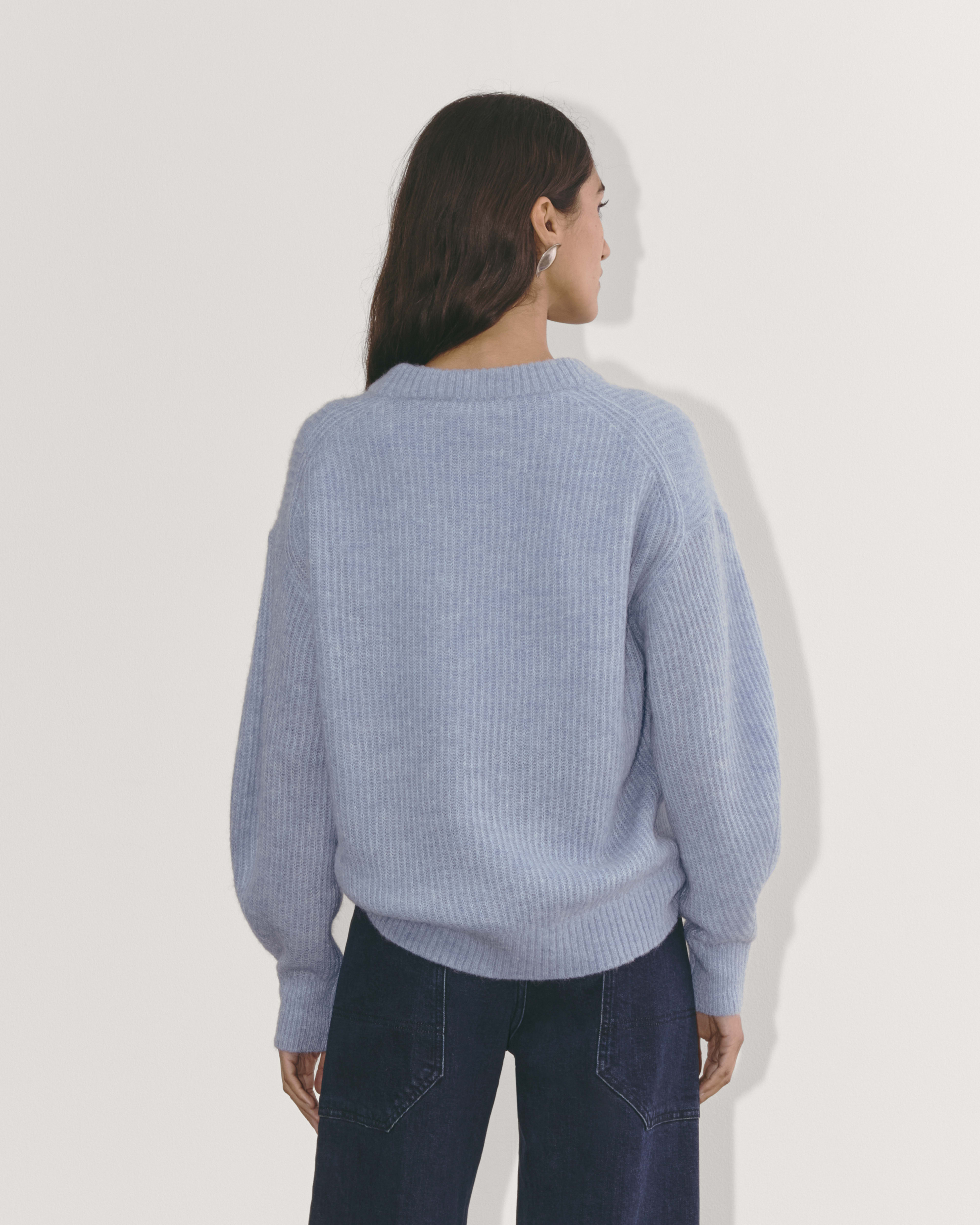 The Cocoon Crew in Alpaca | Heather Blue Slate – Everlane