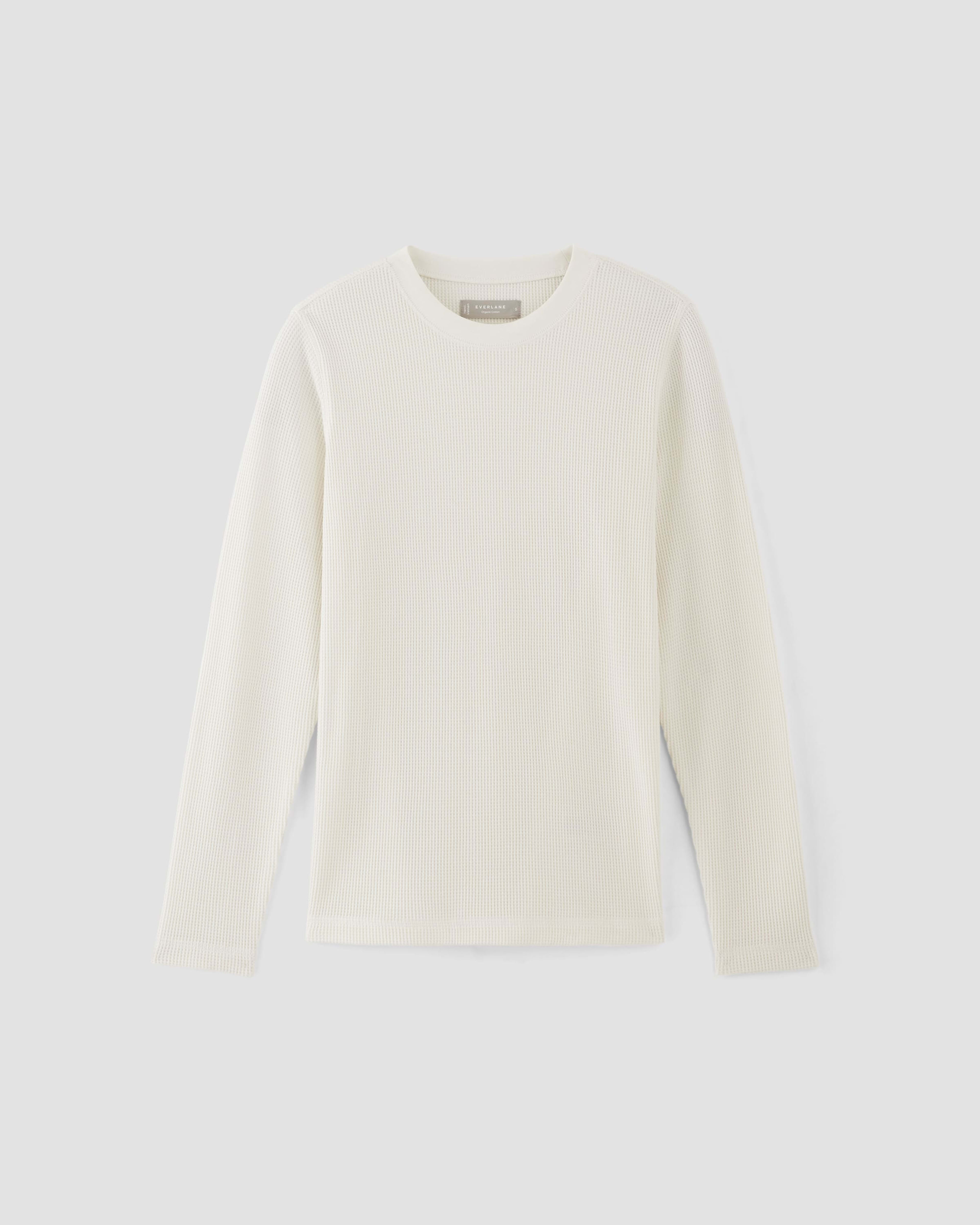 The Waffle Long-Sleeve Crew Bone – Everlane