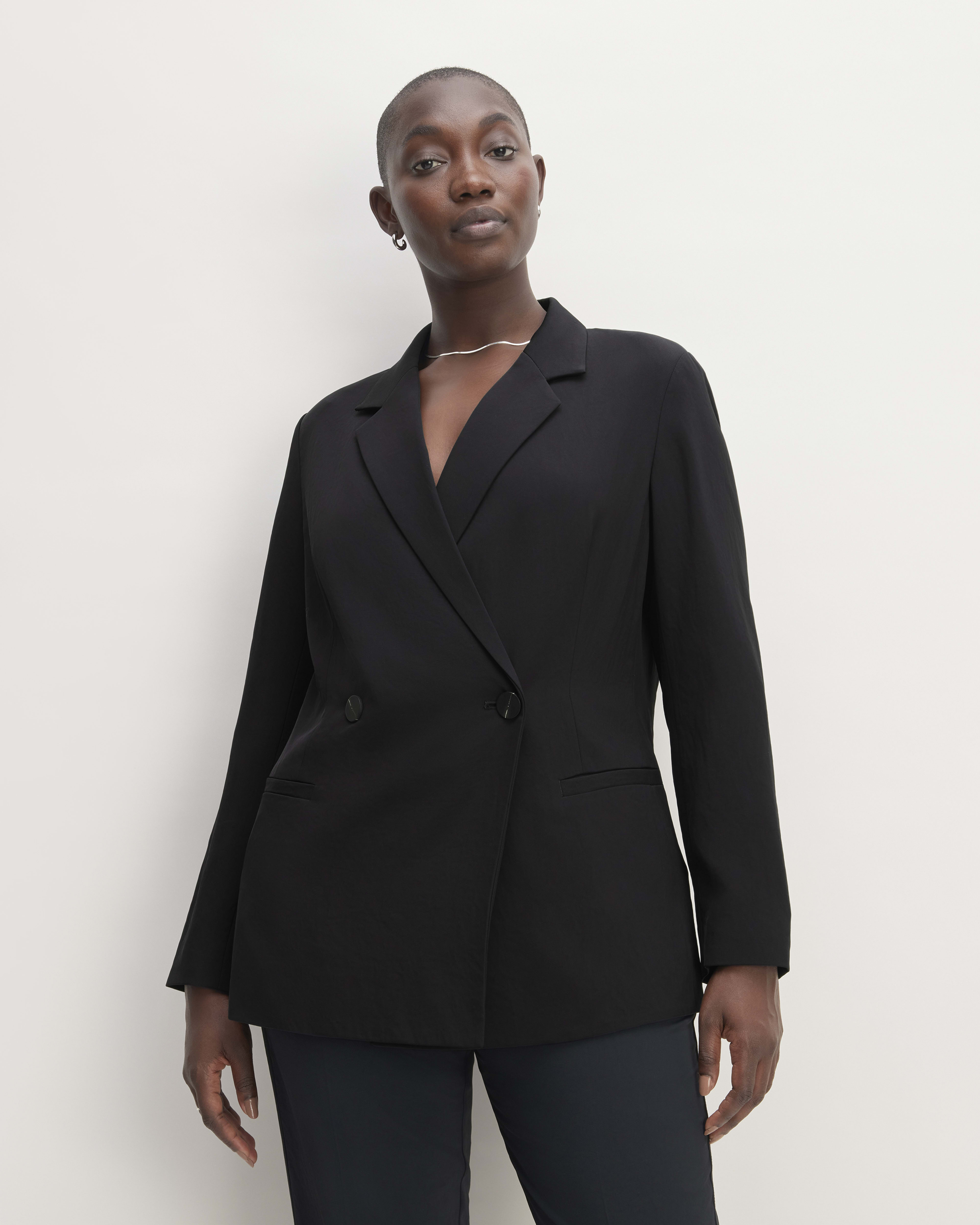 The Drapey Blazer Black – Everlane