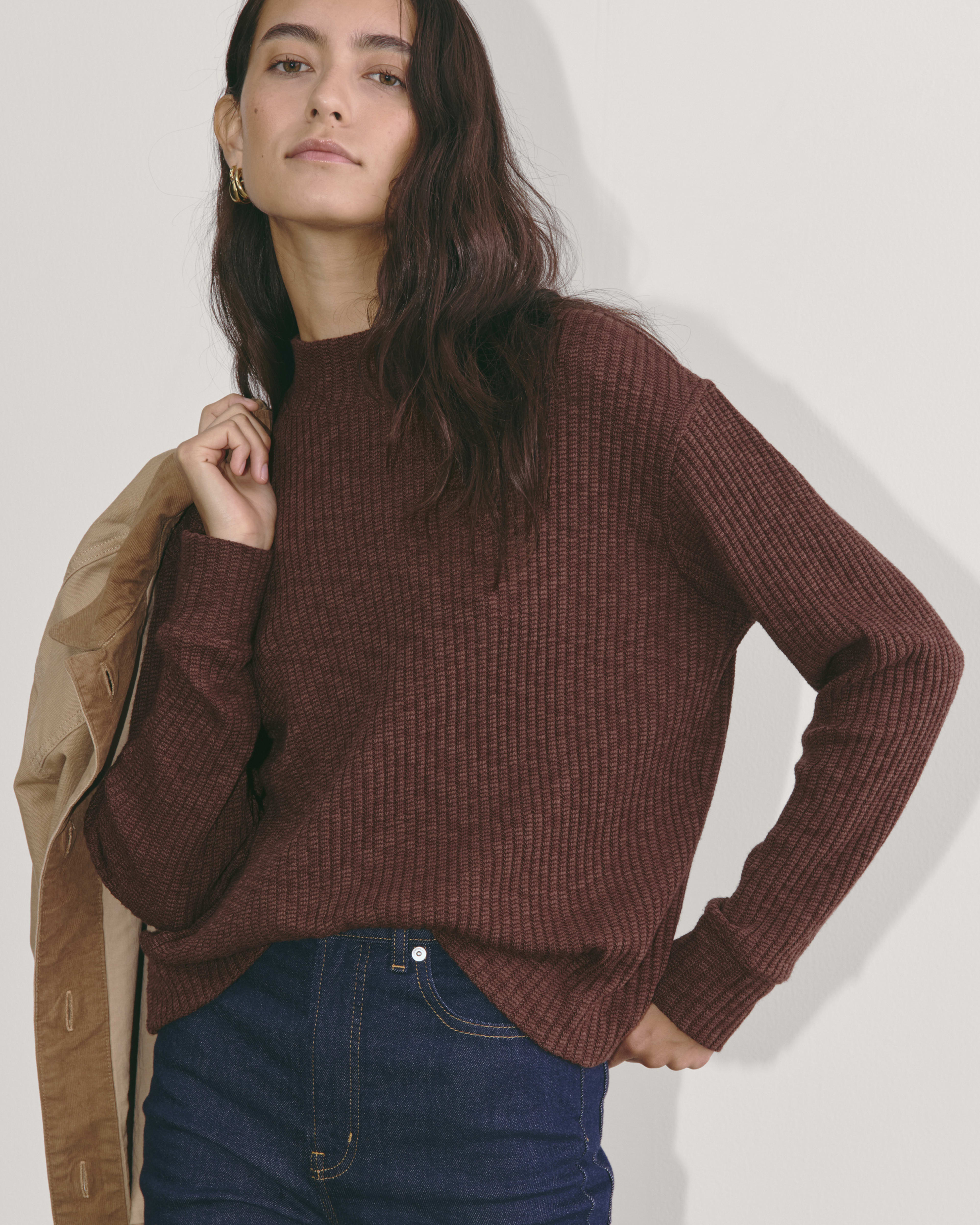 The Cozy Rib Funnel-Neck | Dark Mahogany – Everlane