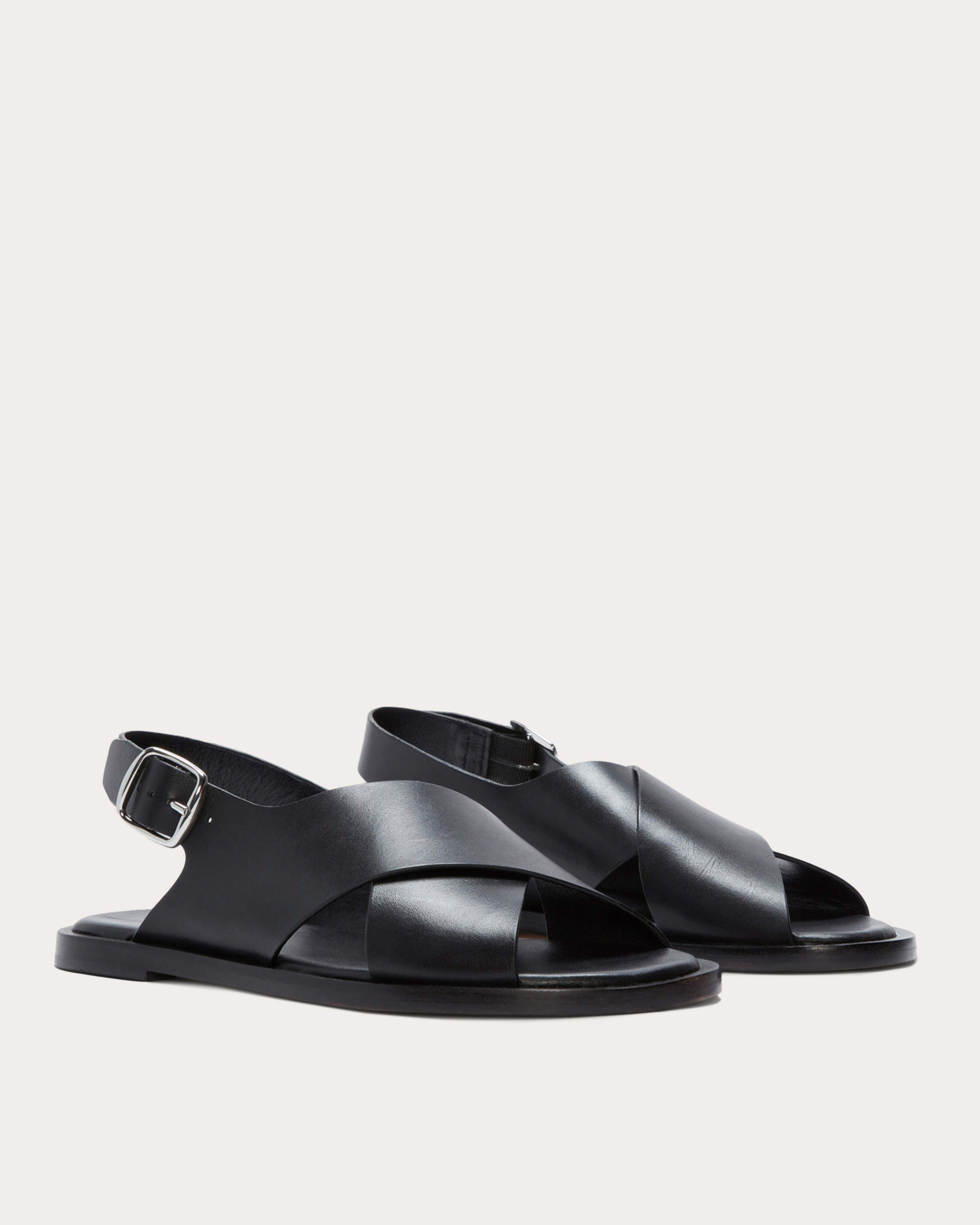 The City Crossover Sandal | Black – Everlane