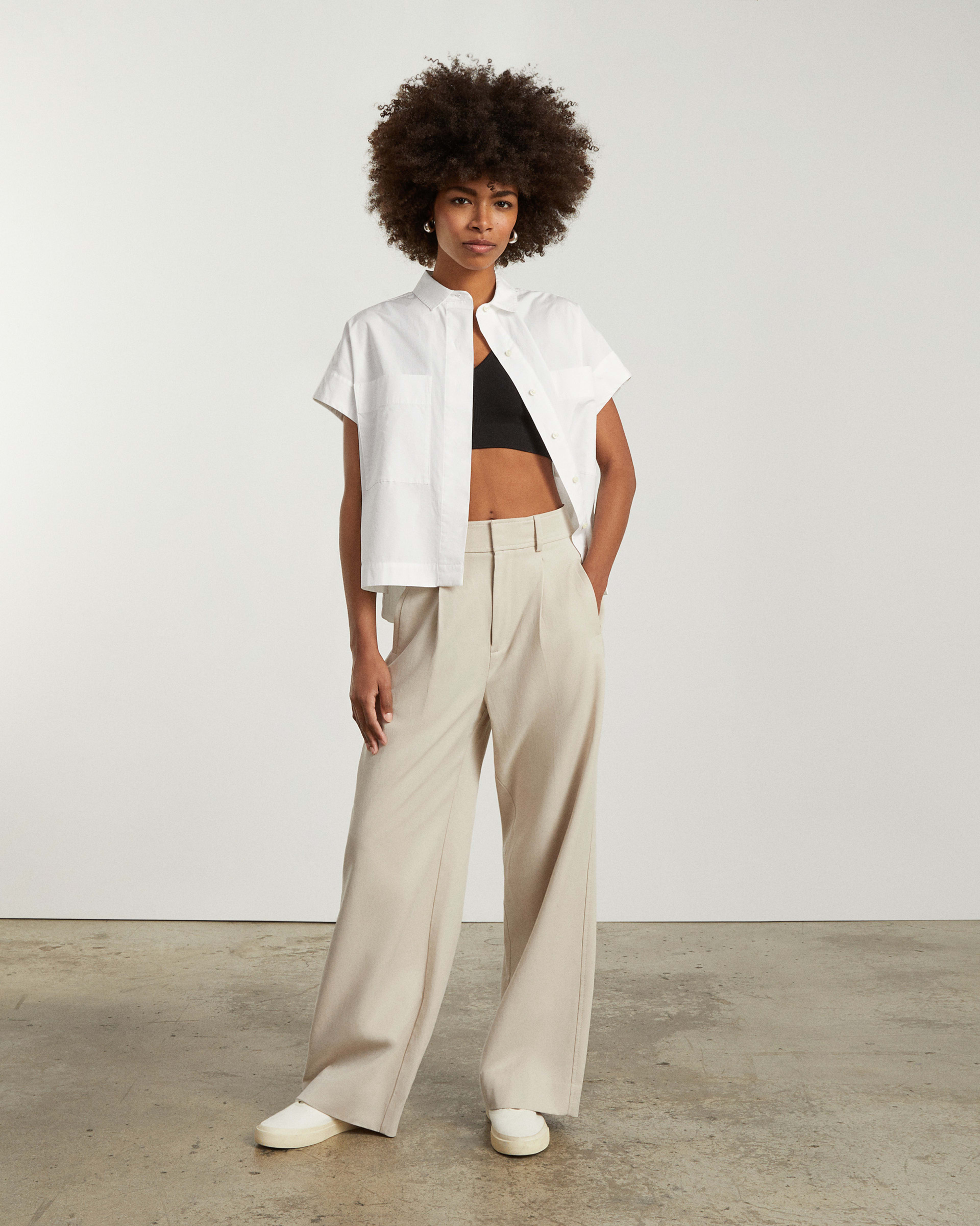 The Short-Sleeve Box Shirt White – Everlane