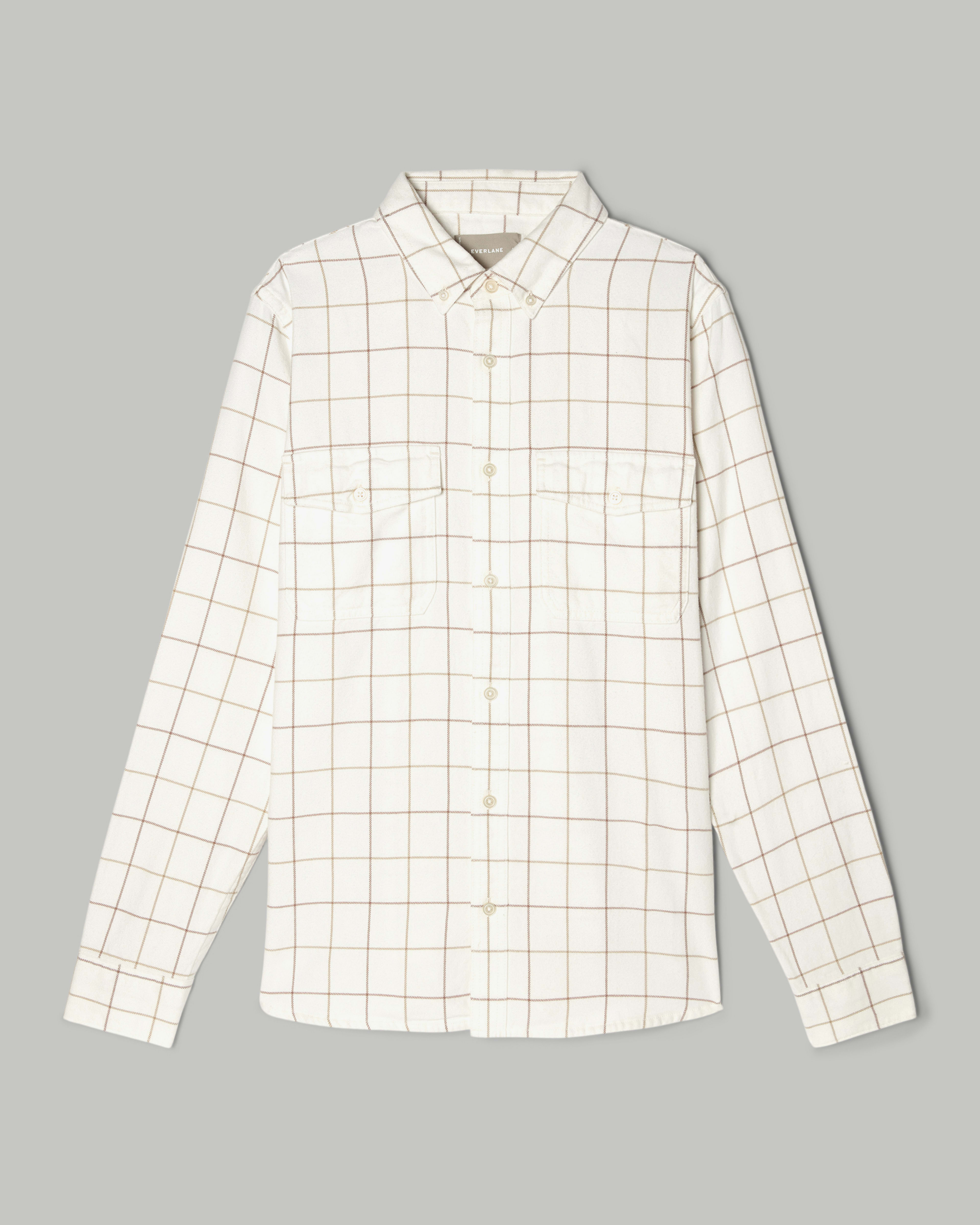 The Brushed Flannel Shirt Canvas Tan Plaid – Everlane