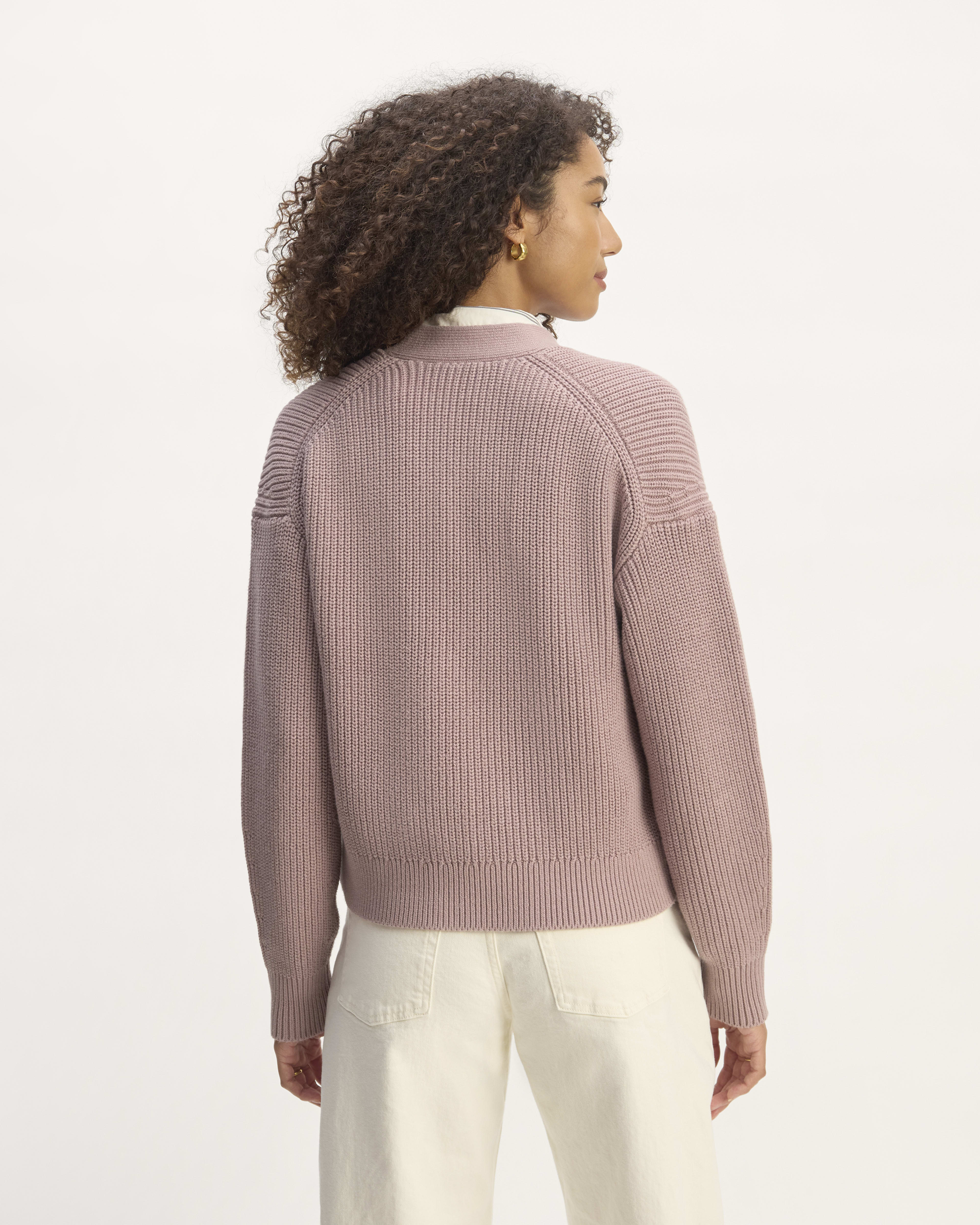 The Boxy Cardigan in Everyday Cotton Dusty Rose – Everlane
