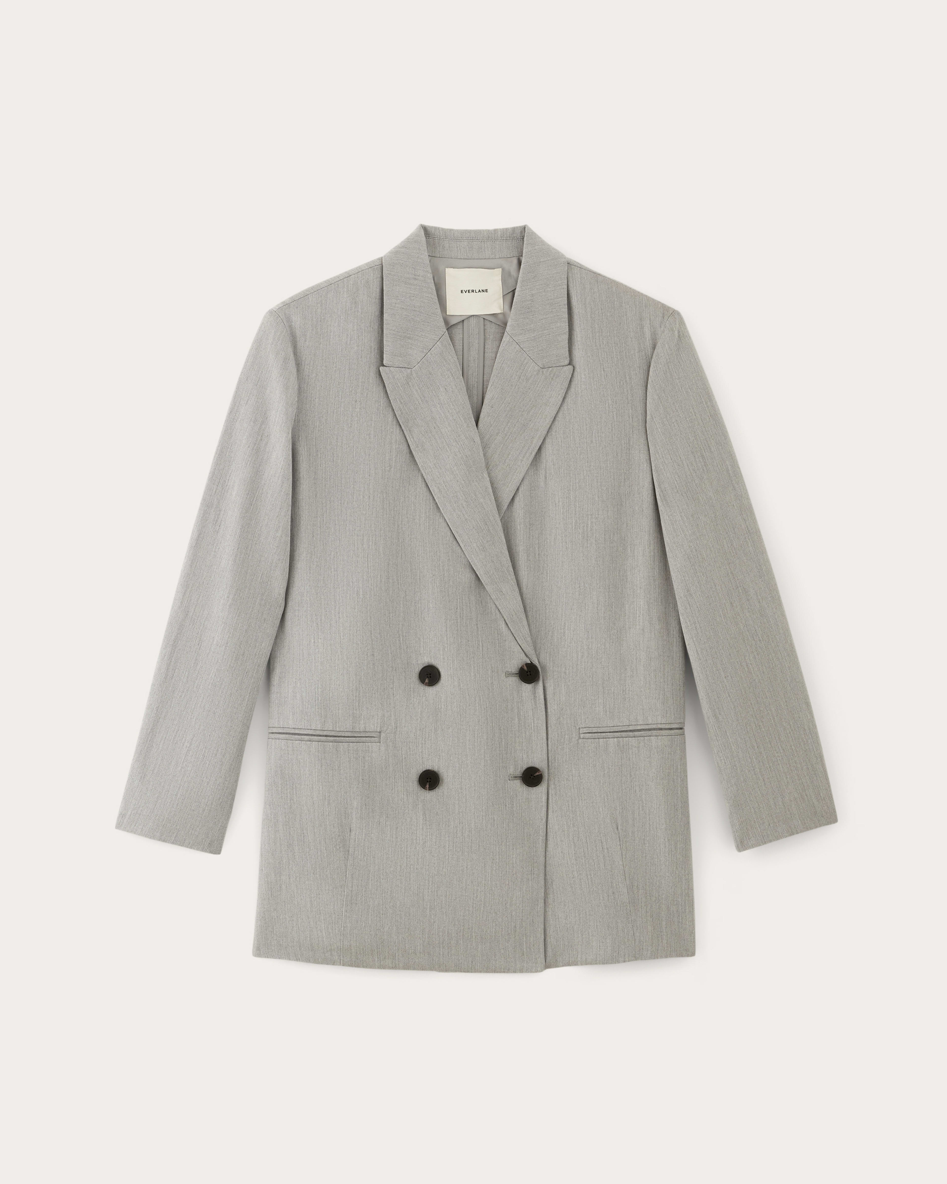 The Double-Breasted Blazer in Buttersmooth Heather Steel – Everlane