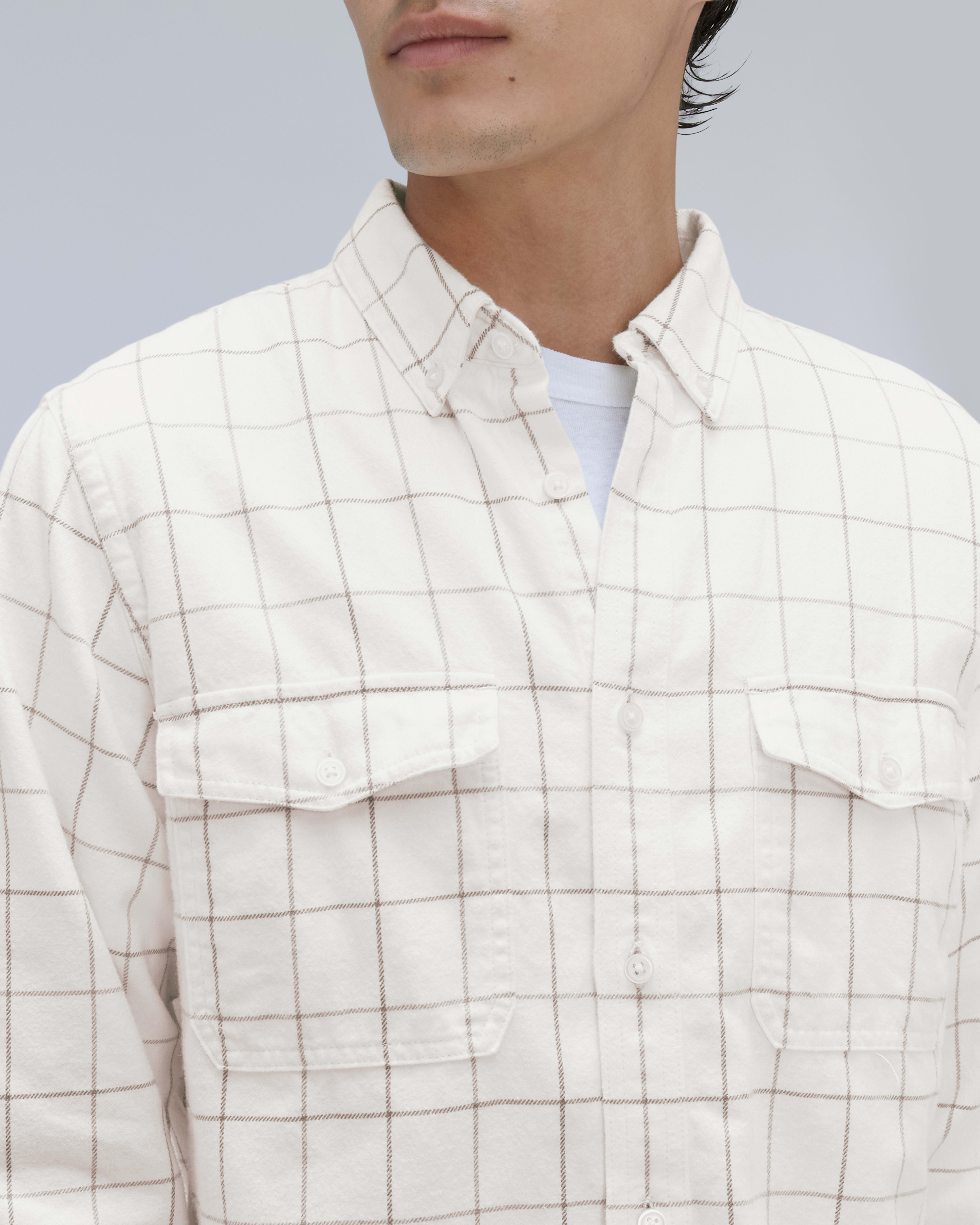 The Brushed Flannel Shirt Canvas Tan Plaid – Everlane