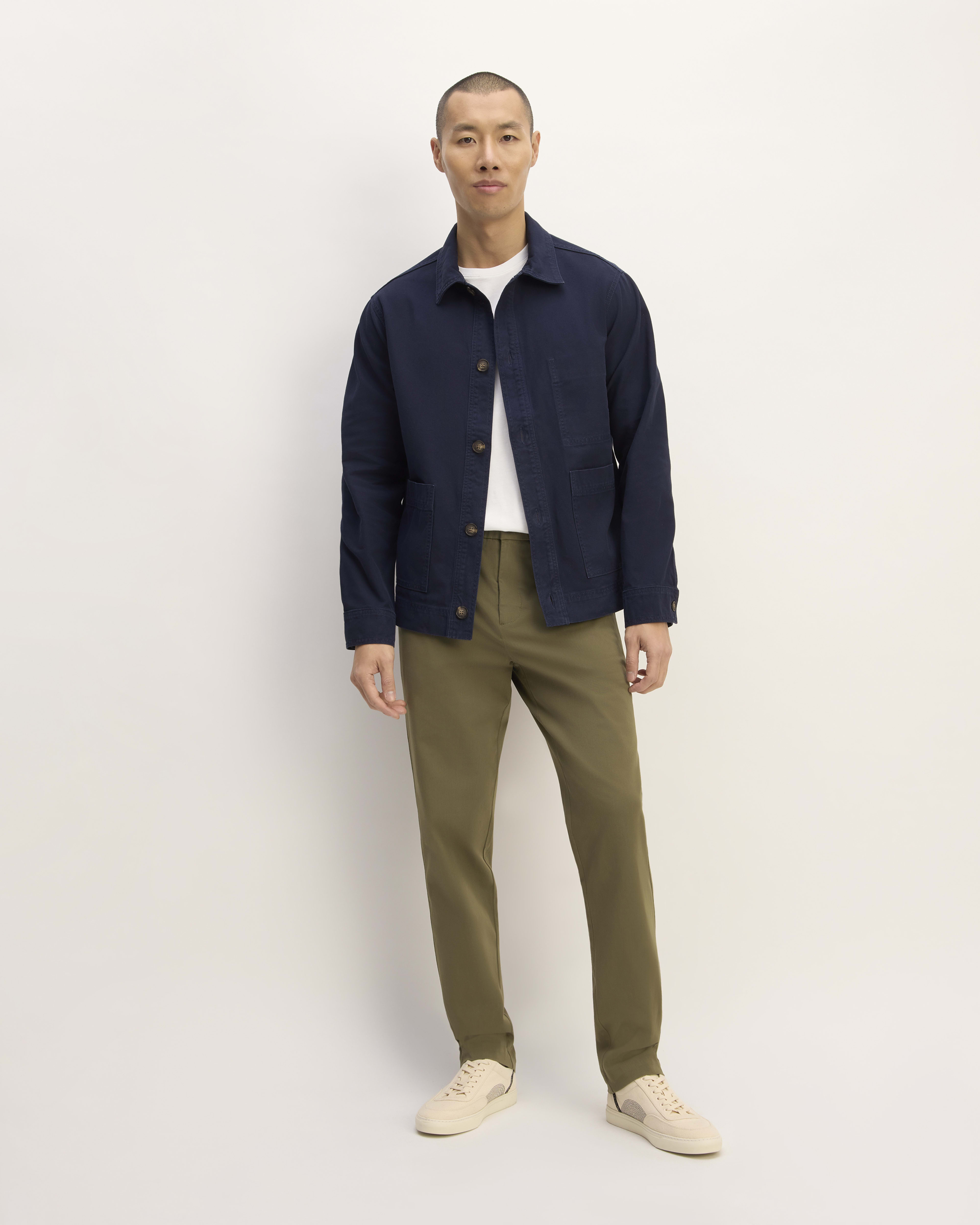 The Organic Cotton Chore Jacket Navy – Everlane