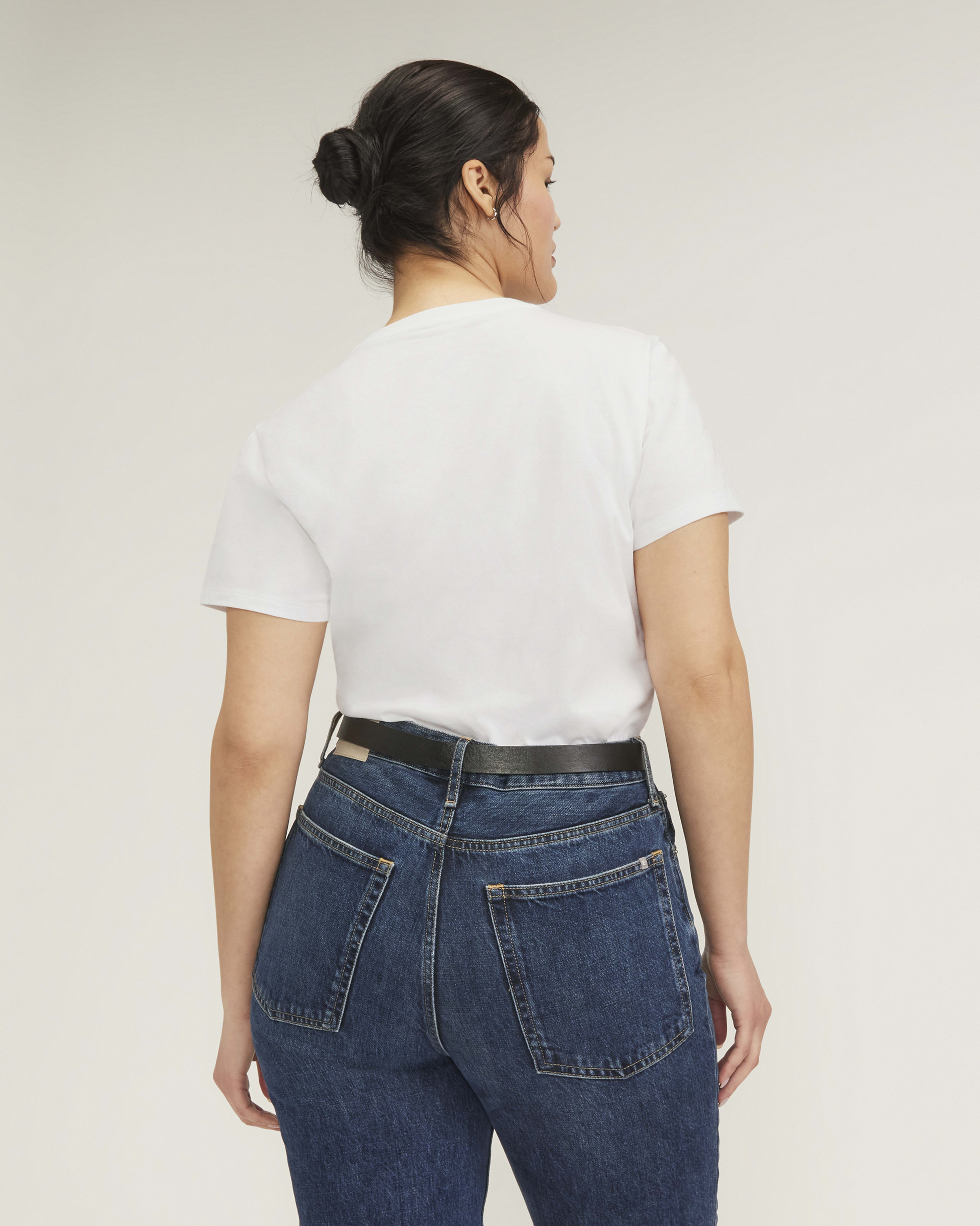 The Box-Cut Tee in Essential Cotton | White | Pocket – Everlane