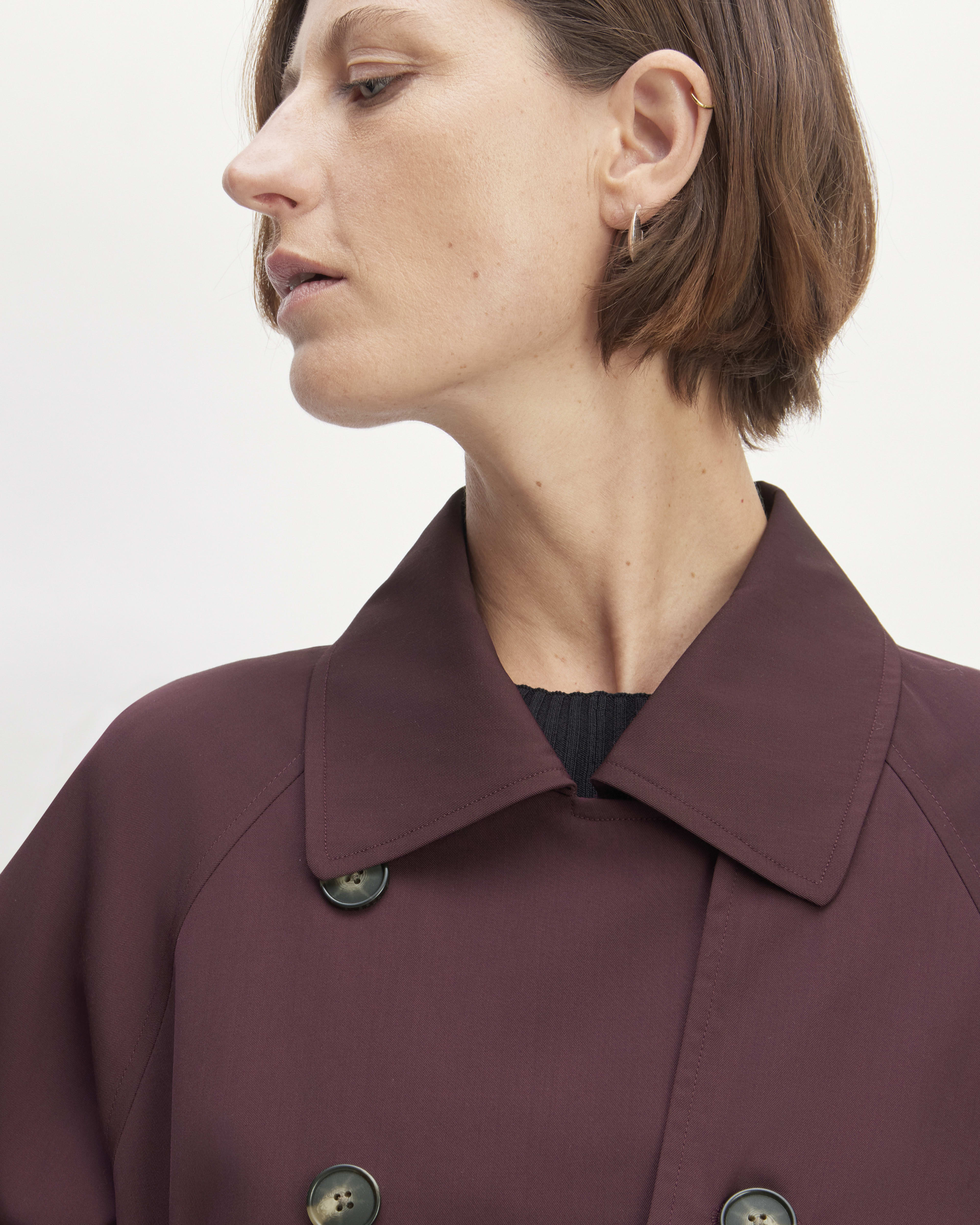 The Italian Wool Modern Trench Burgundy – Everlane