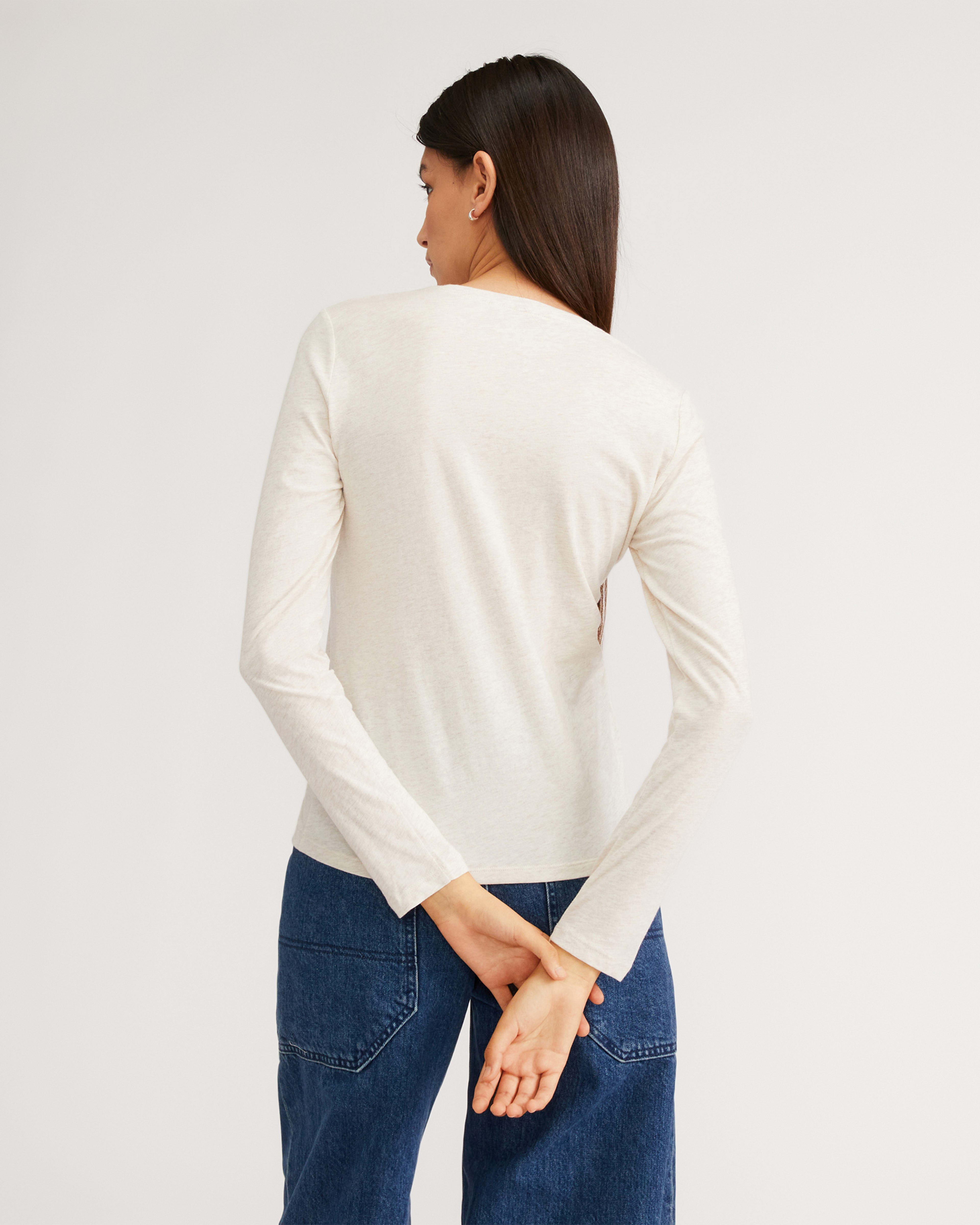 The Organic Cotton Long-Sleeve Crew | Oatmeal – Everlane