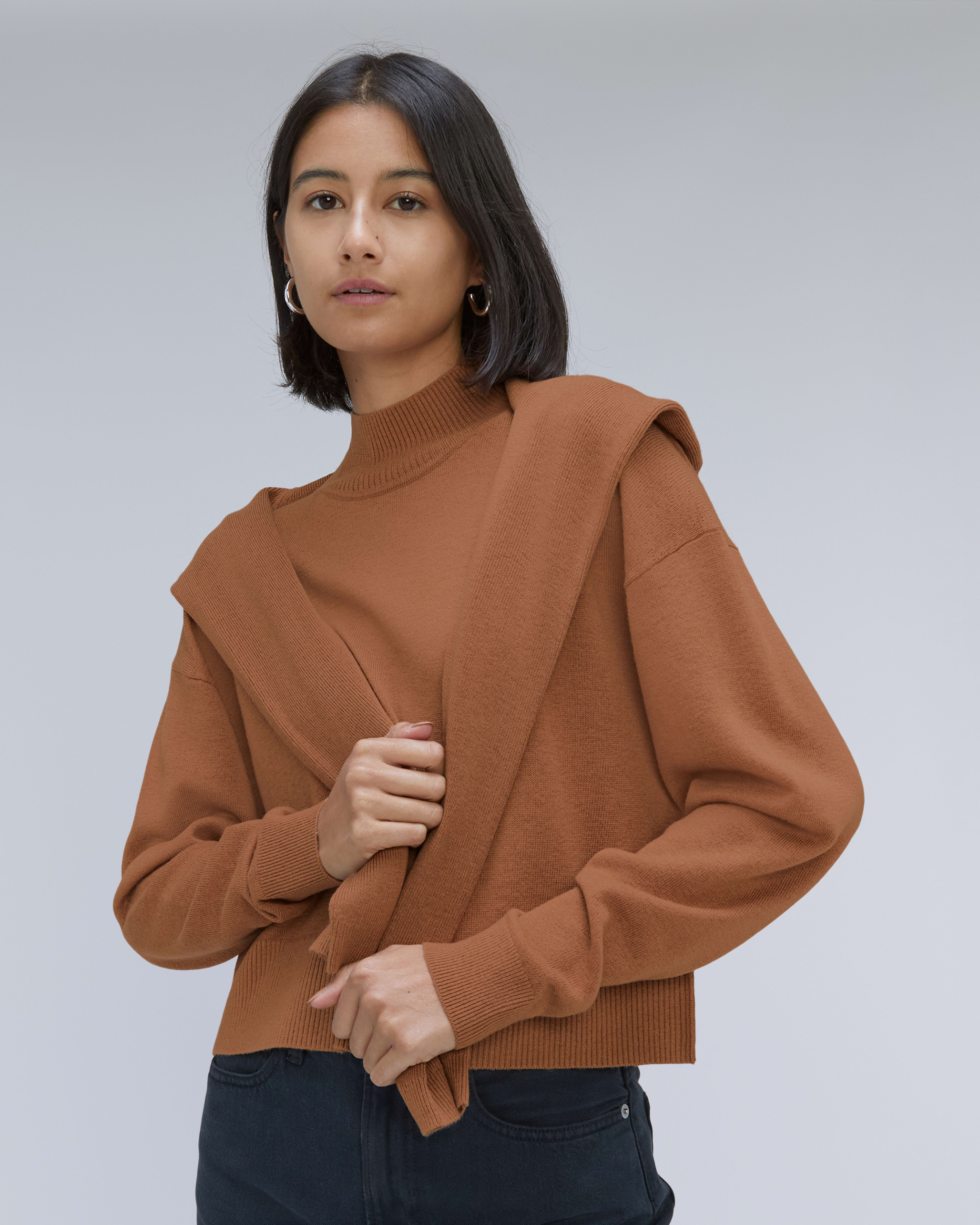 The Luxe Merino Turtleneck Tawny Brown – Everlane