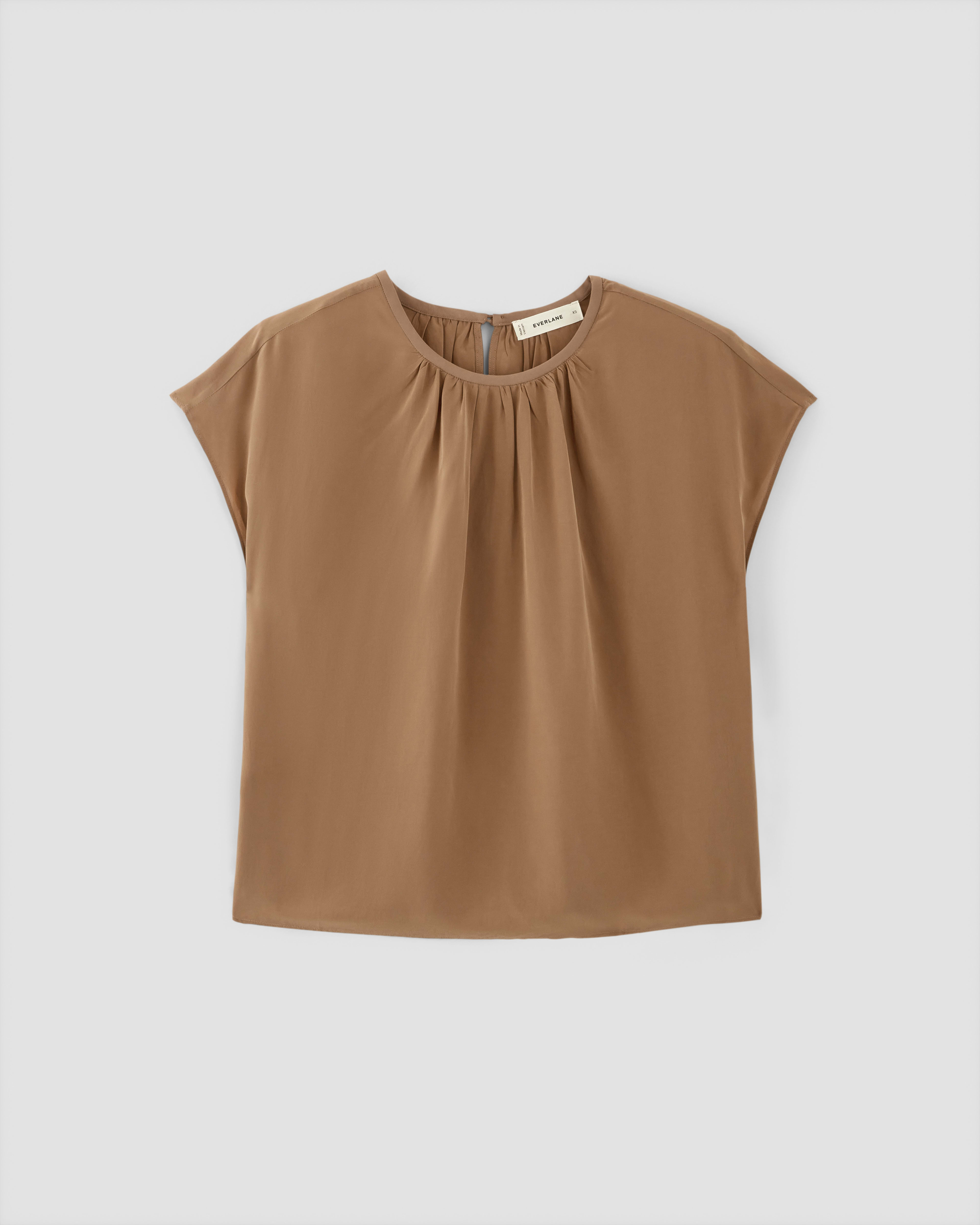 The Gathered Neck Top | Carob Brown – Everlane