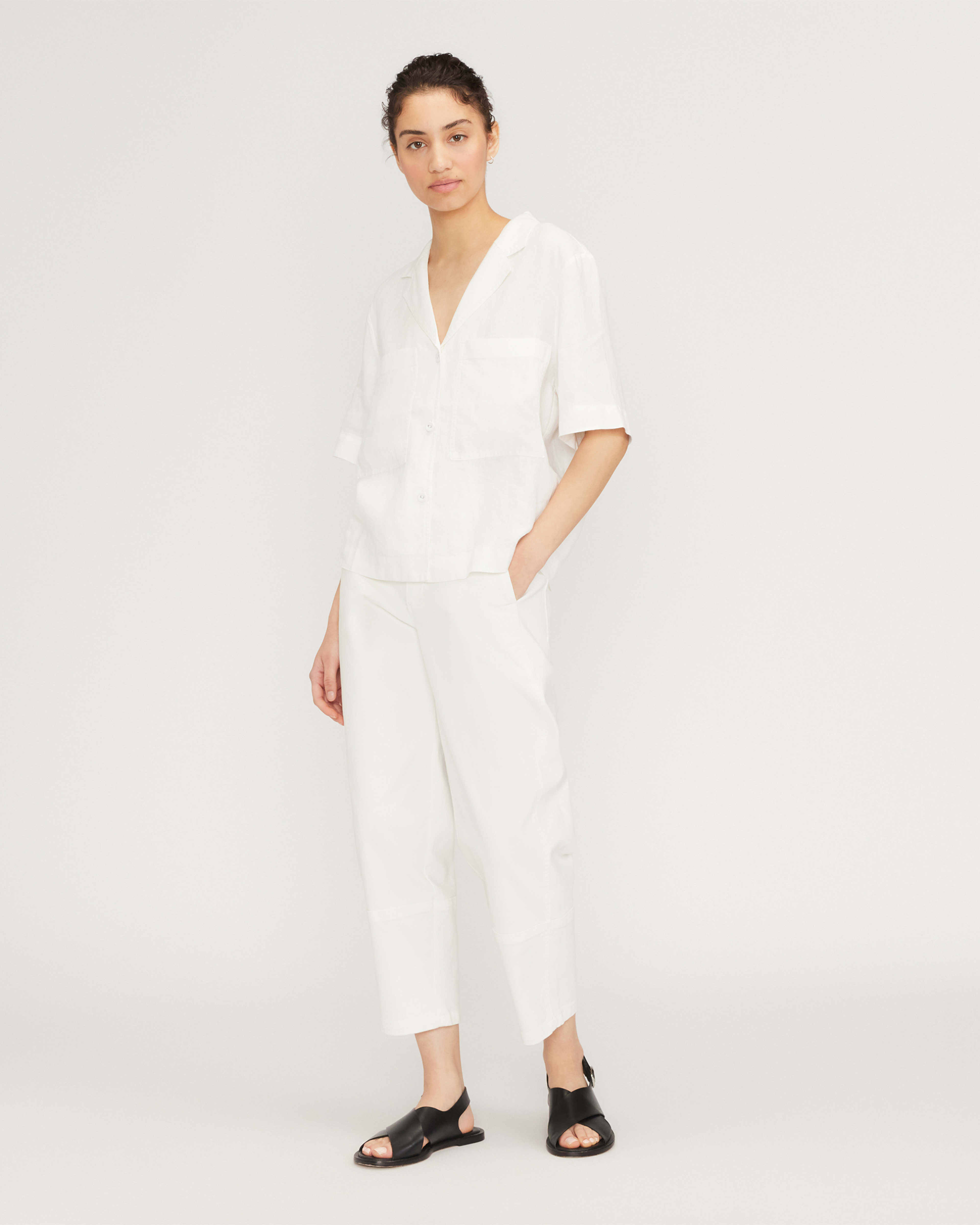 The Linen Workwear Shirt White – Everlane