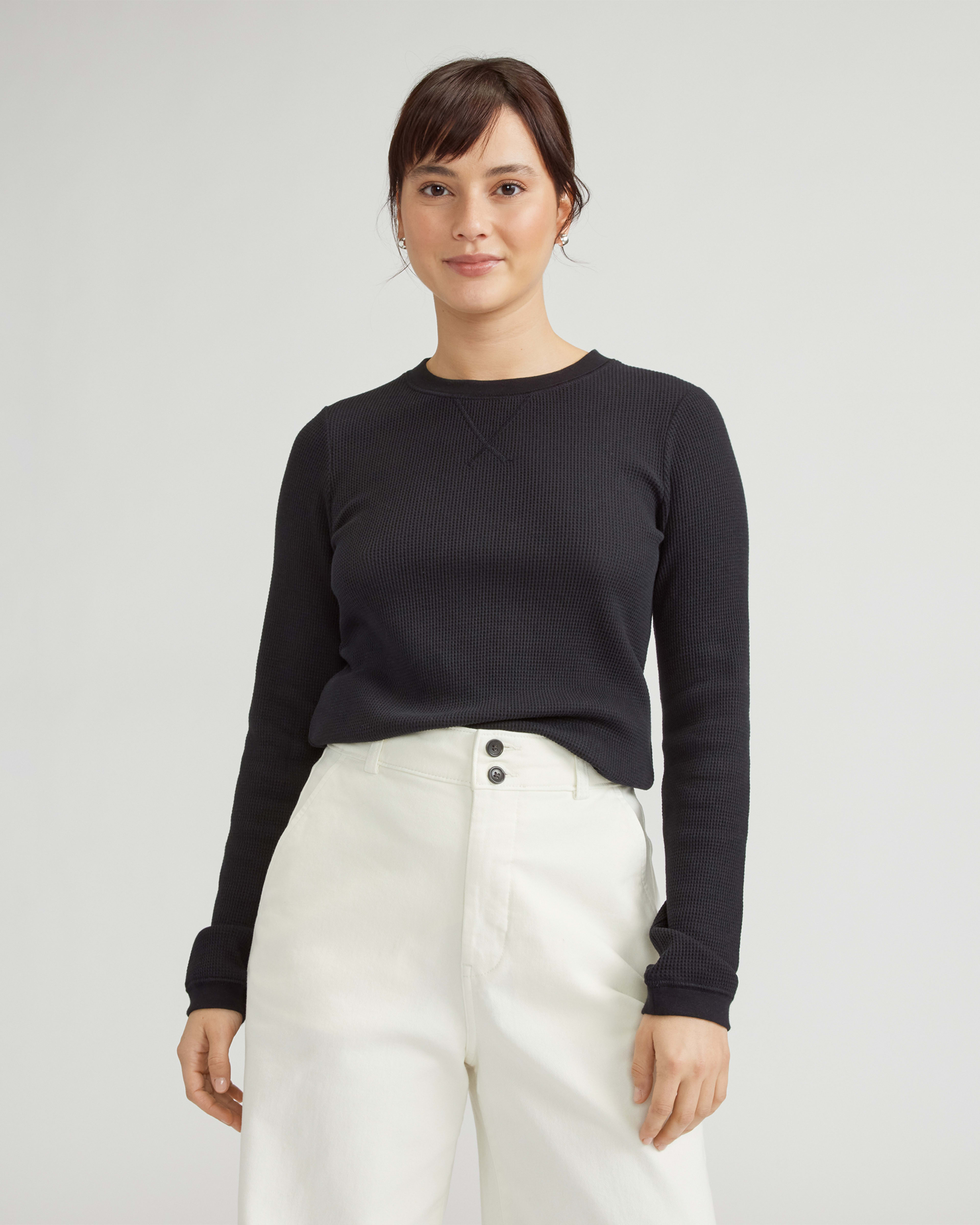 The Organic Cotton Waffle Tee Black – Everlane