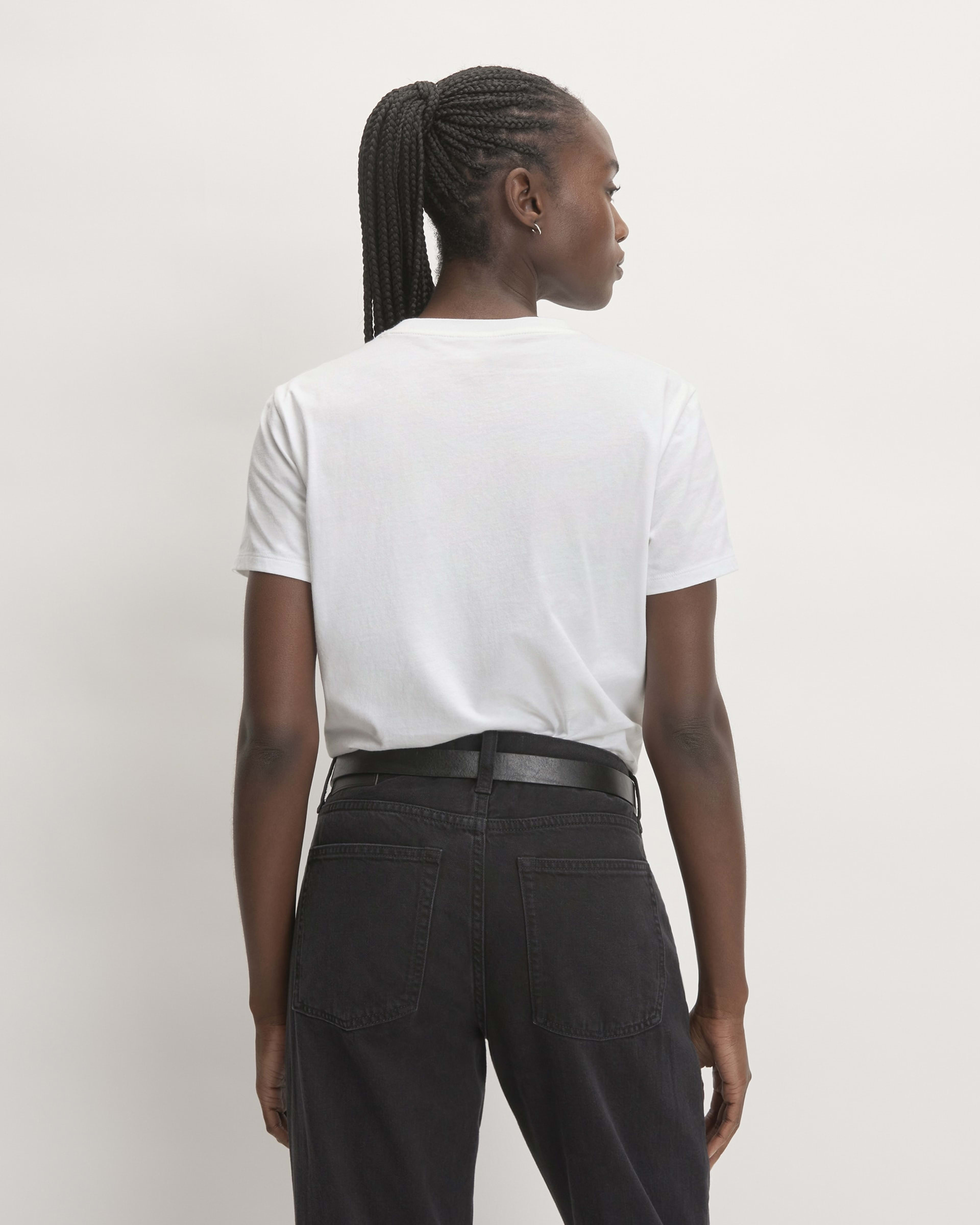The Box-Cut Tee in Essential Cotton | White | No Pocket – Everlane