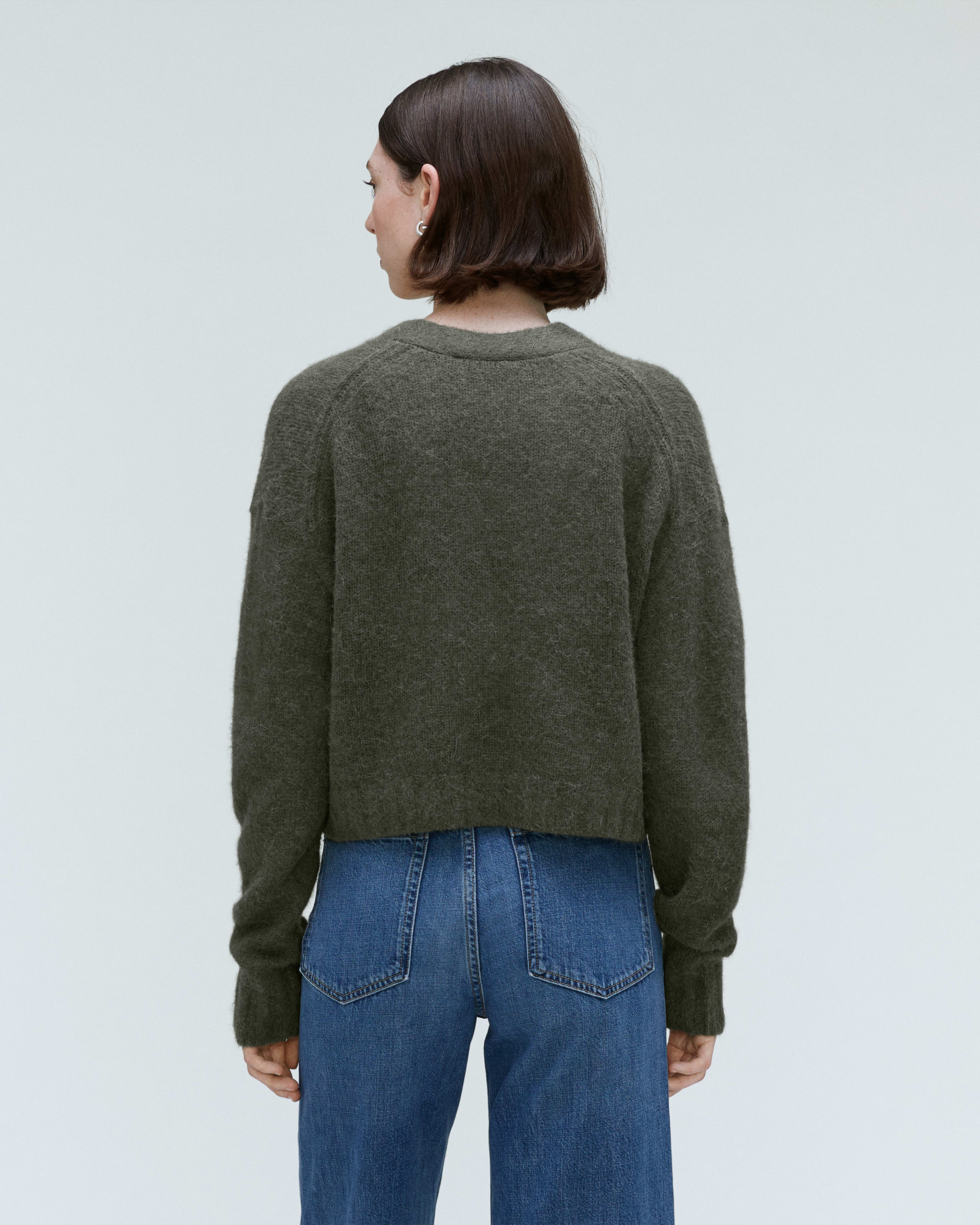 The Alpaca V-Neck Cropped Cardigan Kambaba – Everlane
