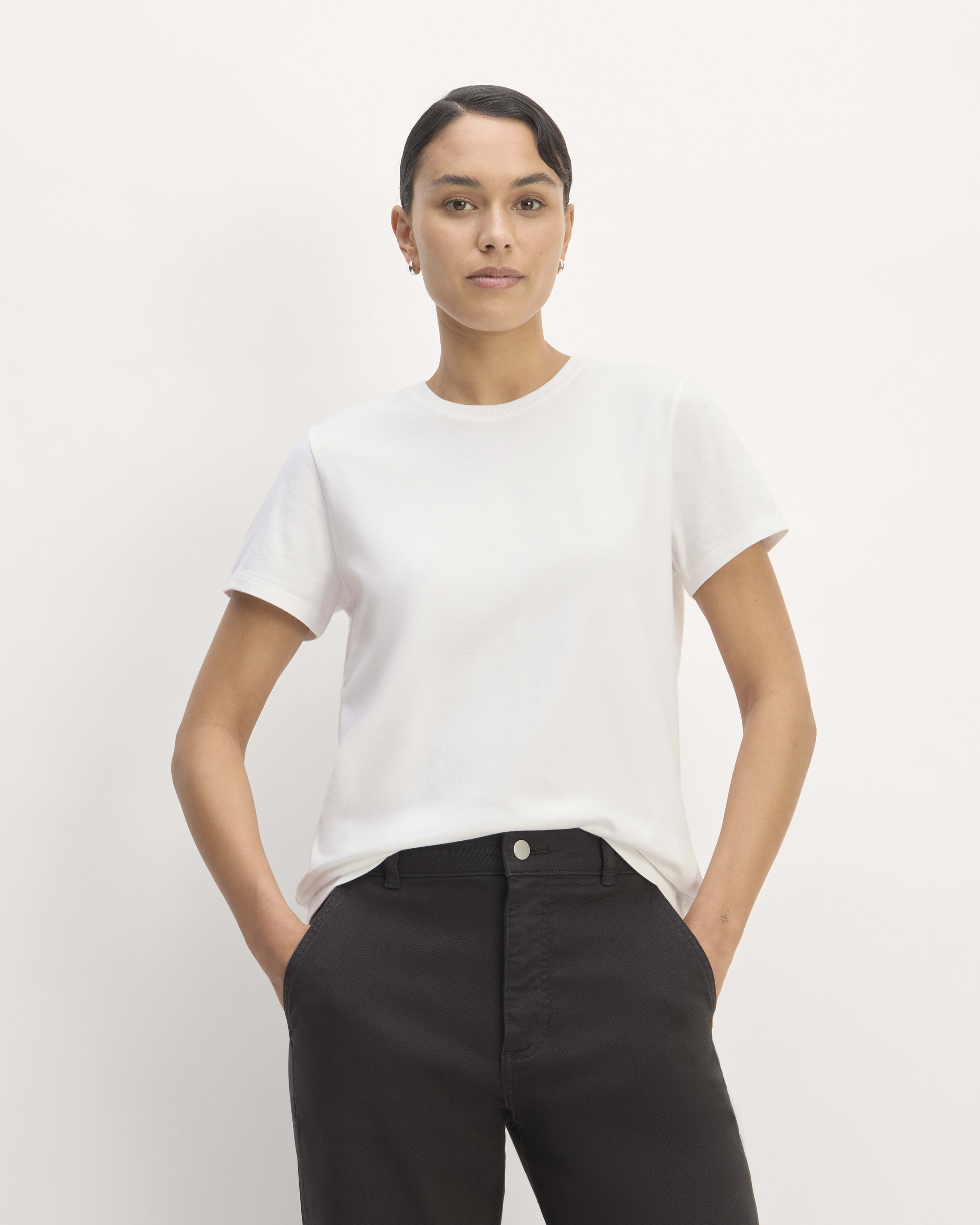 The Slim Crew in Essential Cotton White – Everlane